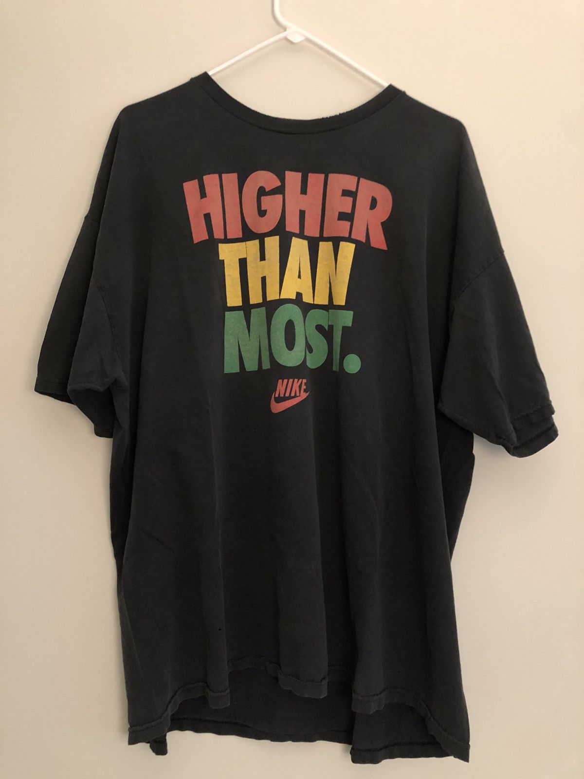 Nike × Vintage Vintage Distressed Nike Higher Than Most Faded Rasta ...