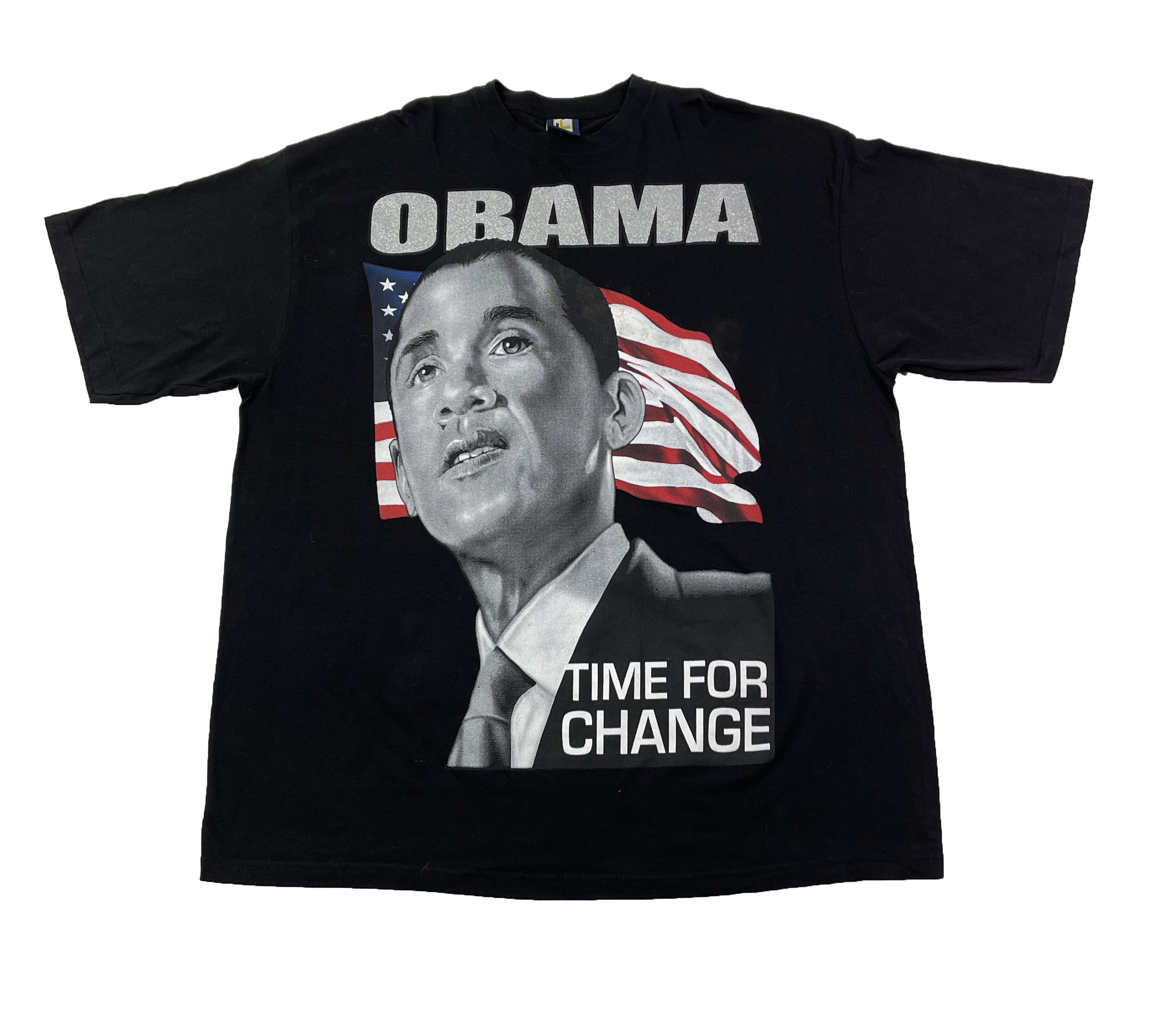 Streetwear Heavy Duty Barack Obama 'Time For Change' Heavy Graphic Tee ...