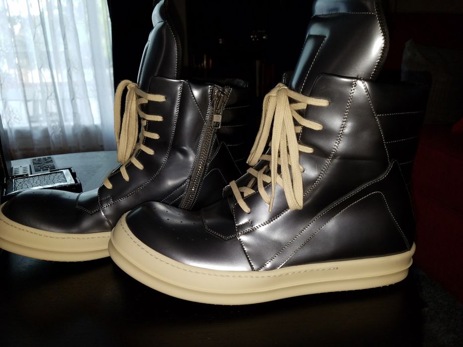 Rick Owens SS15 Geobasket Dirty Silver | Grailed