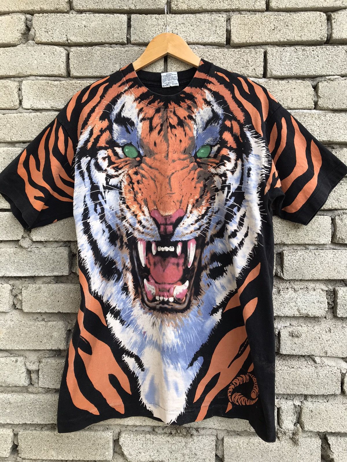 Liquid Blue × Vintage Vintage Liquid Blue Tiger Overprint Tshirt | Grailed