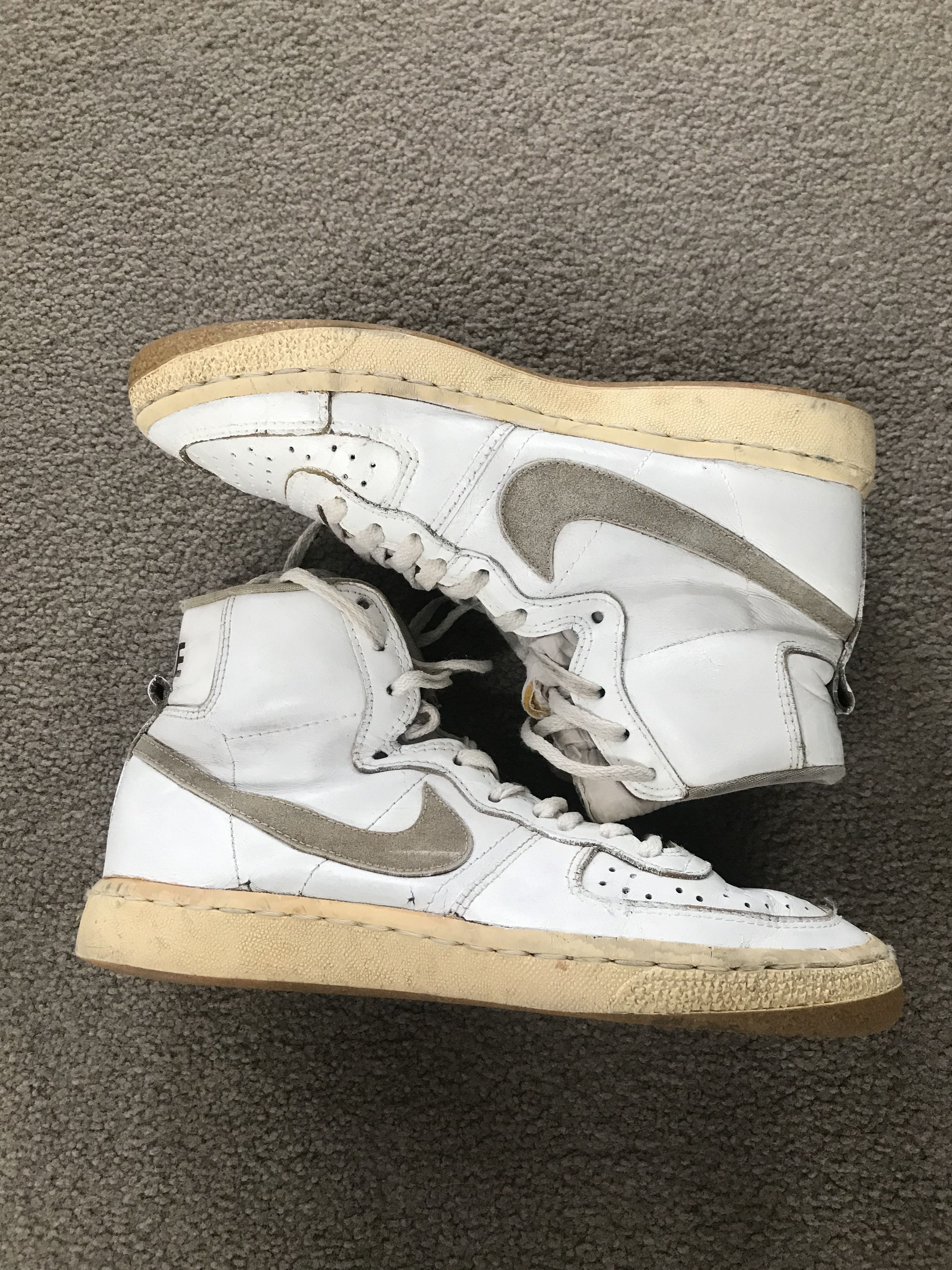 Nike Vintage Nike Legend High Natural Grey 1981 Grailed