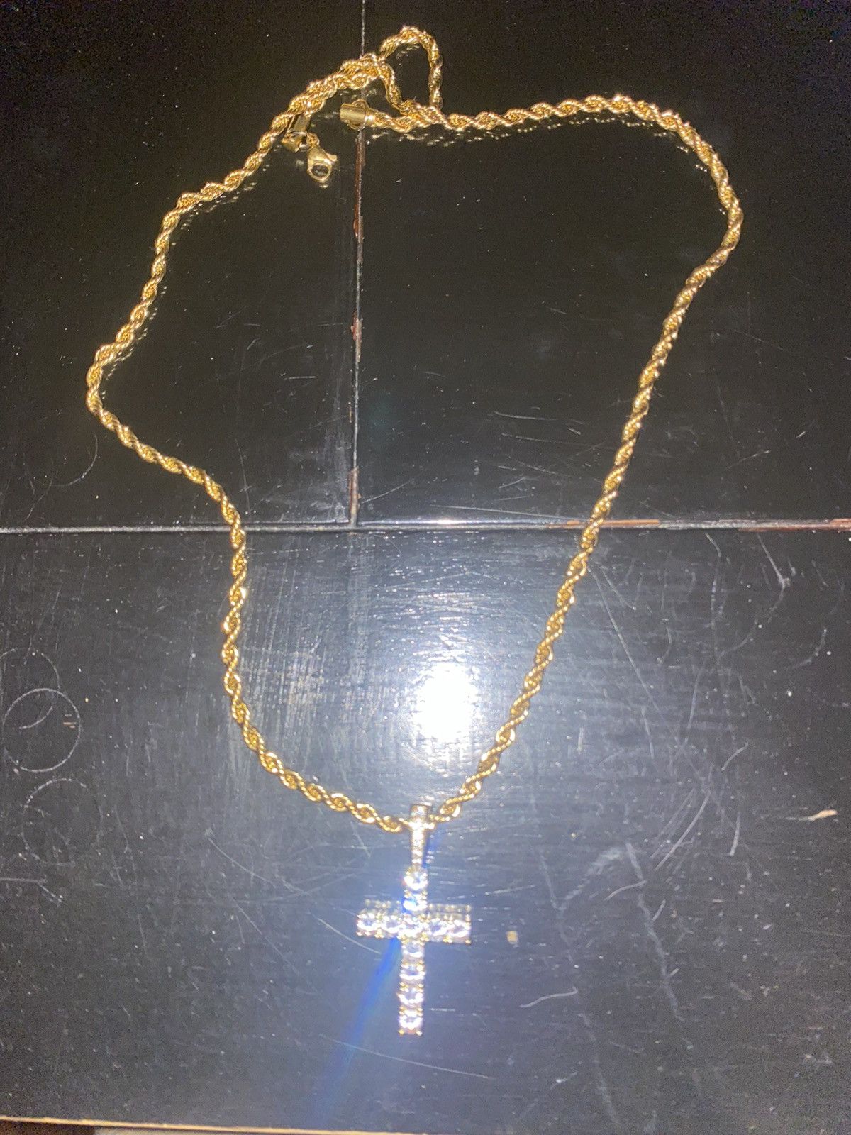 Custom Diamond Cross with 24” rope chain | Grailed