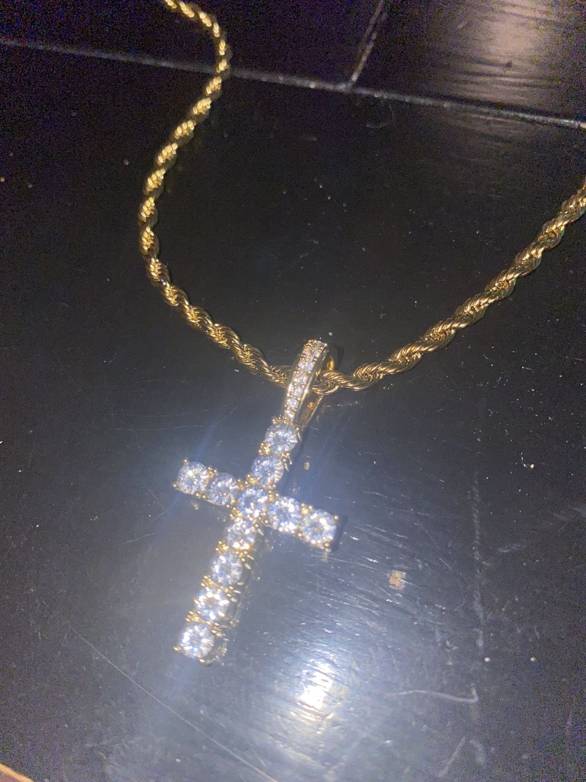 Custom Diamond Cross with 24” rope chain | Grailed