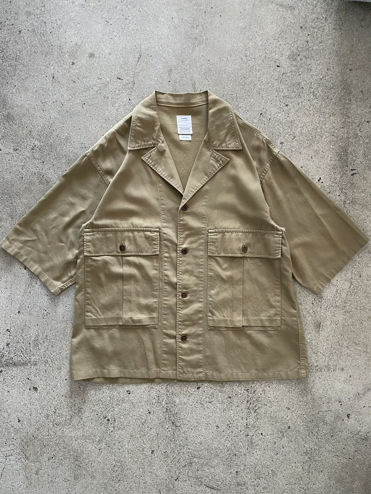Visvim Cornet Shirt S/S in Khaki | Grailed