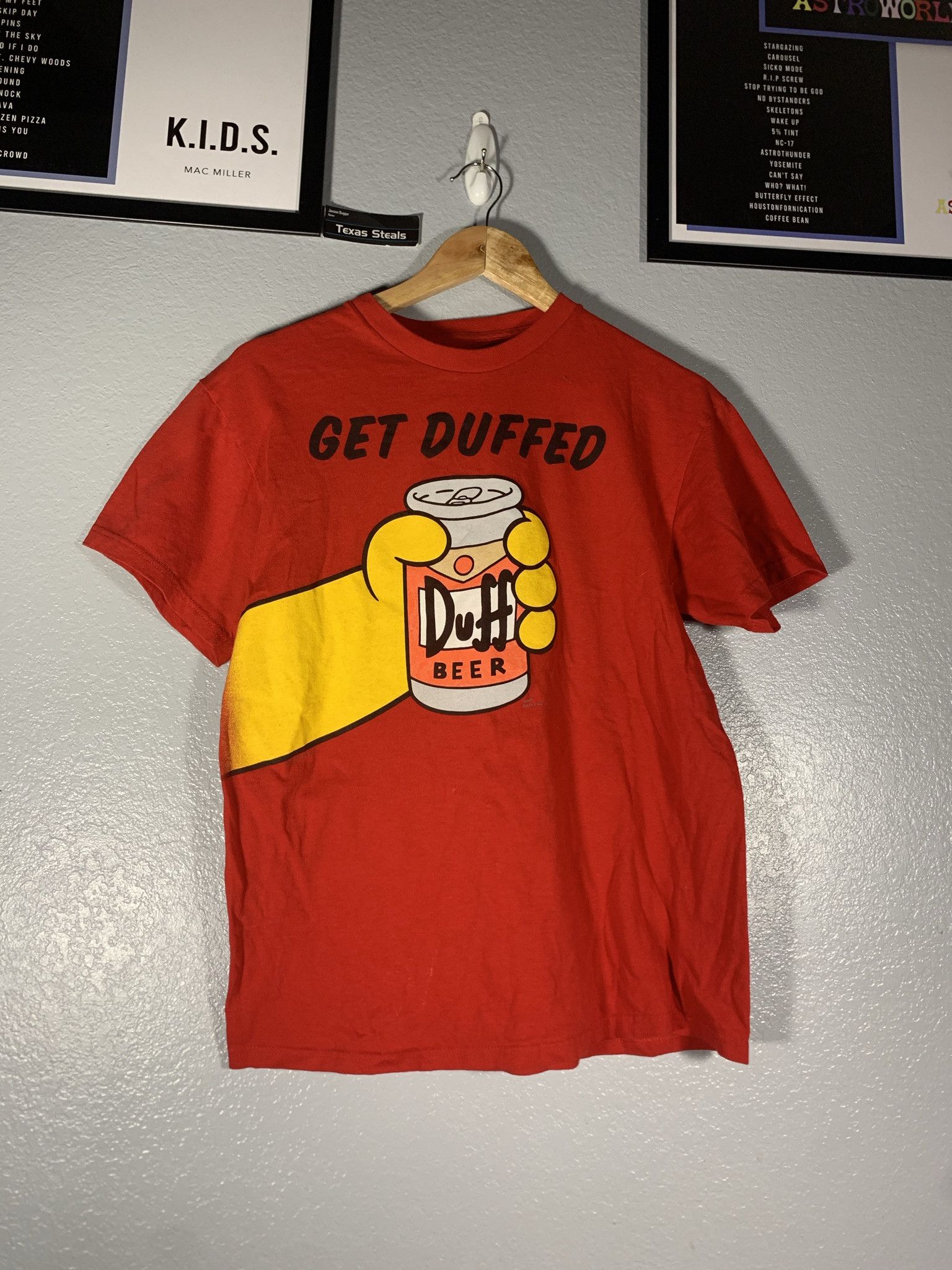The Simpsons 2011 The Simpsons Fox Get Duffed Duff Beer Red Cartoon Tee ...