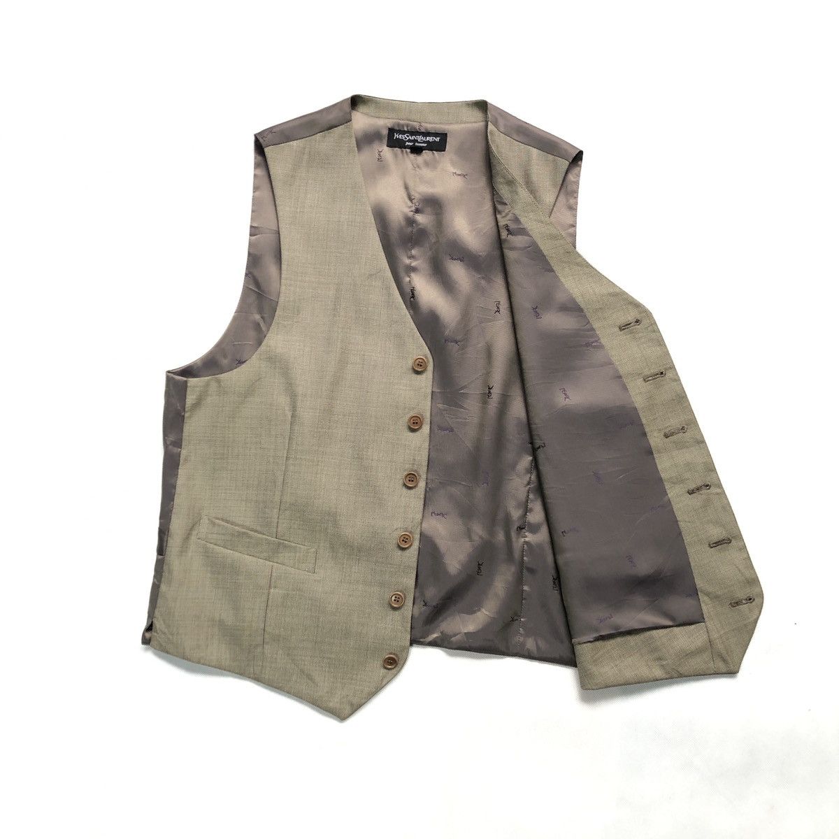 Yves Saint Laurent Ysl Yves Saint Laurent Button Vest Monogram | Grailed