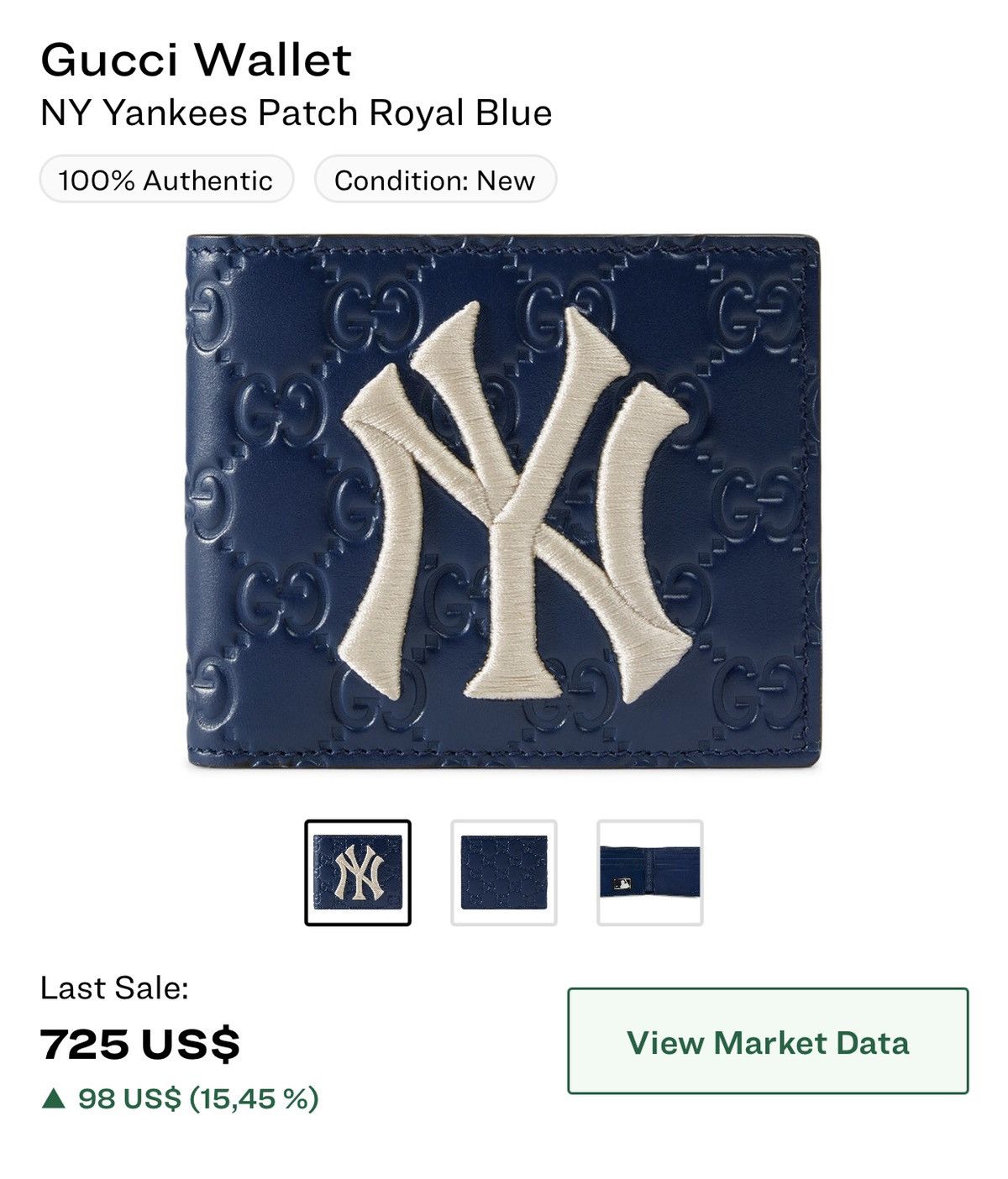 Gucci × MLB × New York Yankees RARE🔥Gucci NY Yankees Patch Royal Blue ...
