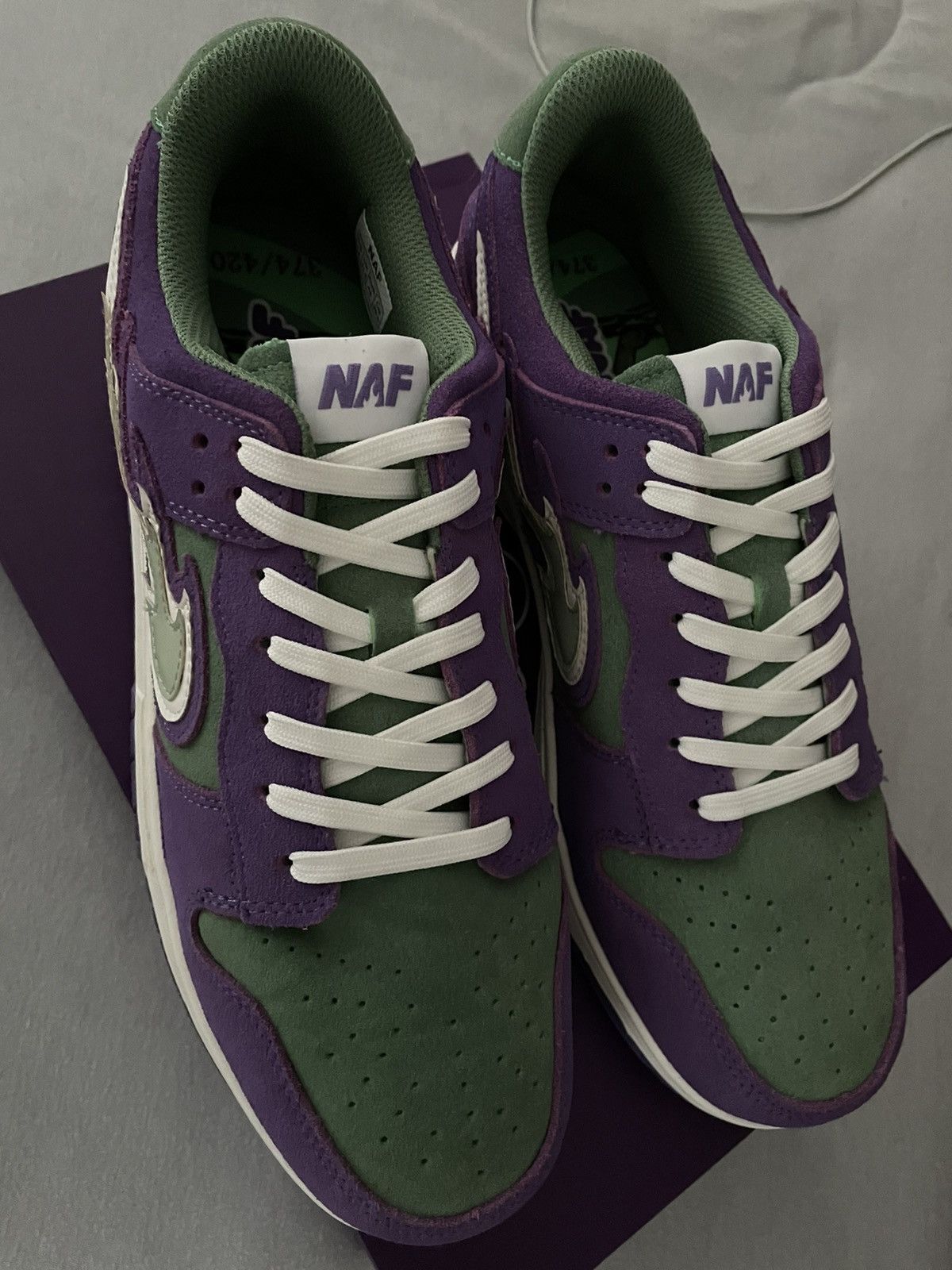 Custom NAF Global 4/20 Dunk Bootleg Skunk Purple Green | Grailed