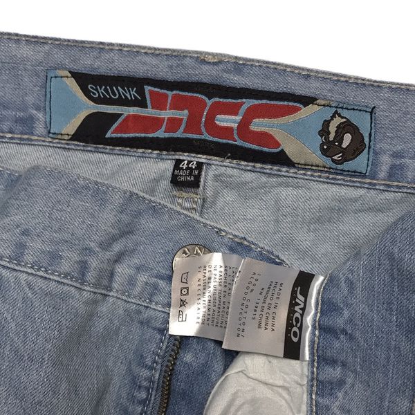 Vintage VTG Y2K JNCO Jeans Skunk Light Wash Baggy Denim Jeans Pants ...