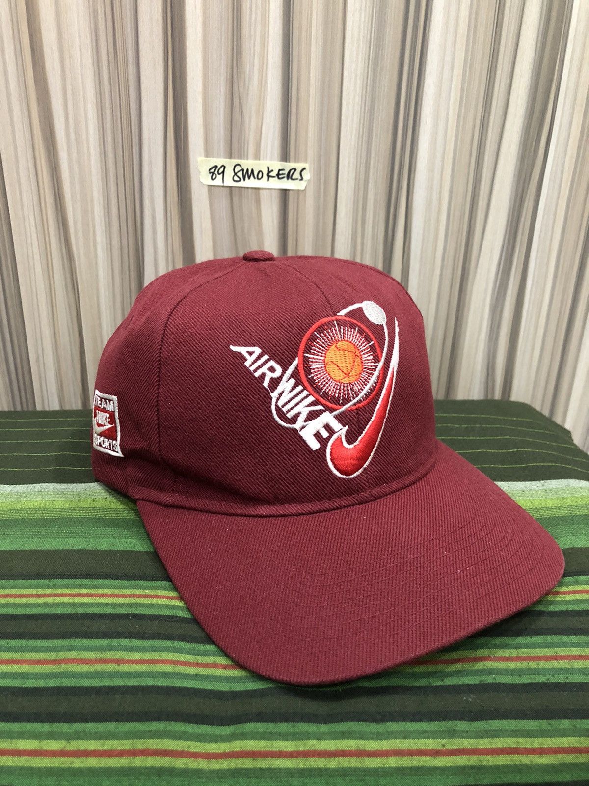 Nike Vintage 90s Nike Swoosh Beige Baseball Cap | Grailed