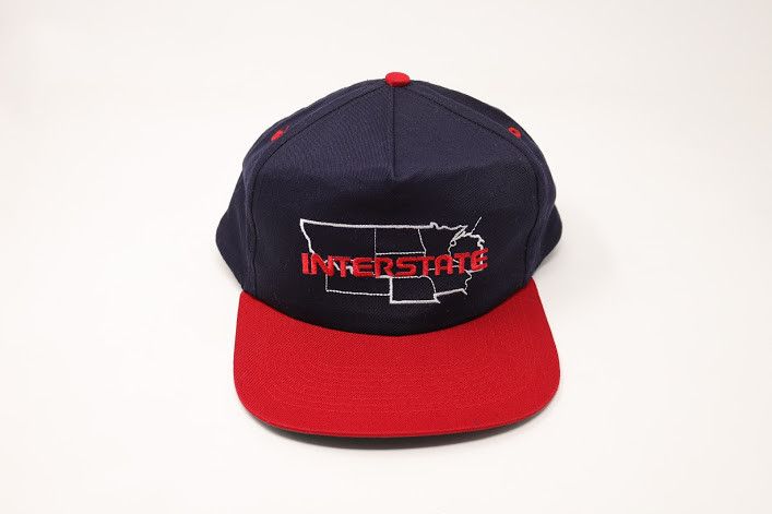 Vintage 90s Interstate Graphic Adjustable Strapback Trucker Hat | Grailed