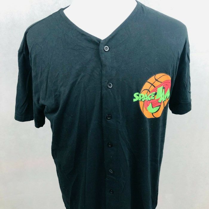 Other Space Jam Baseball Jersey Shirt Large Black Double Sided | Grailed