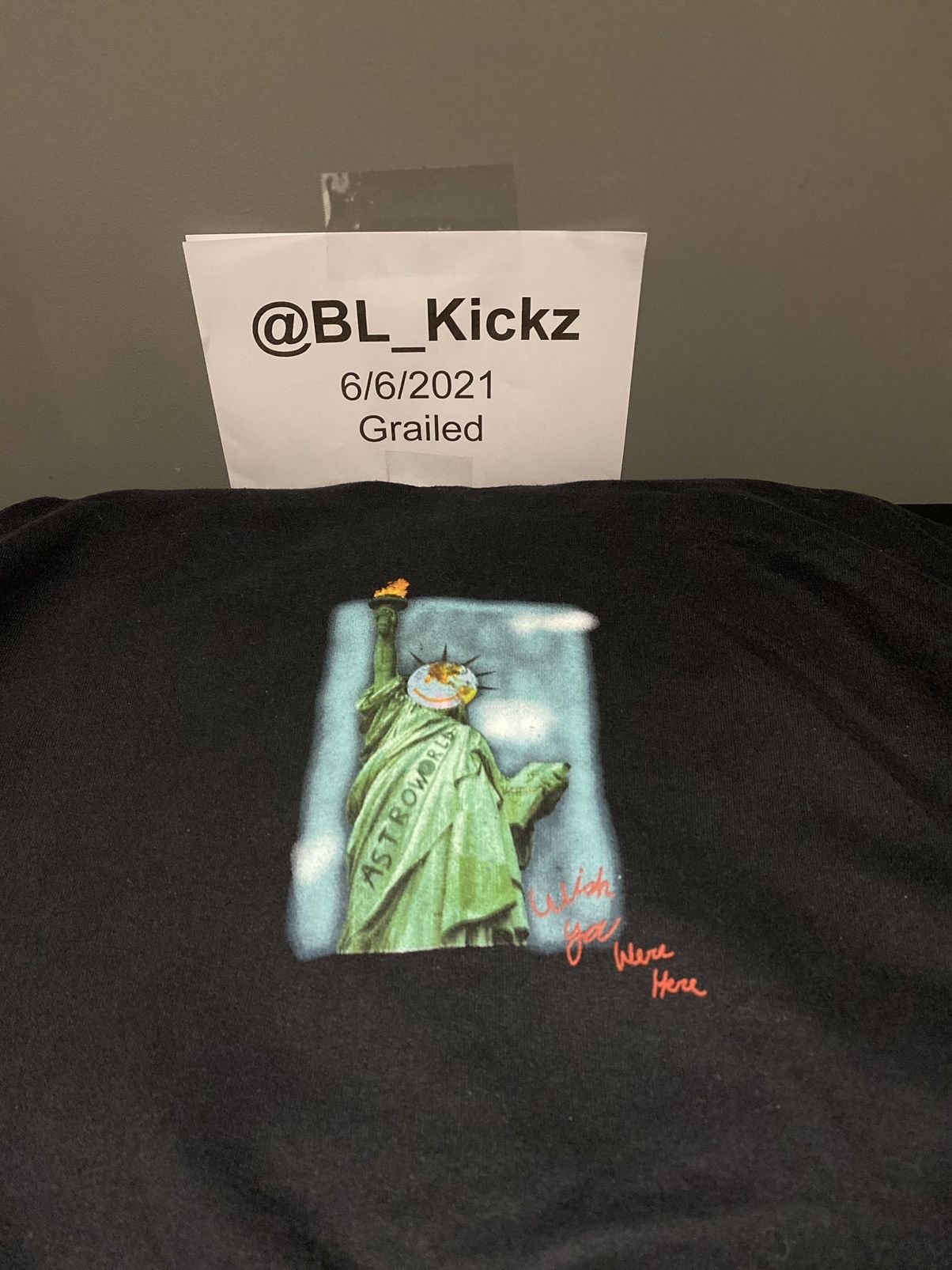 Travis Scott Travis Scott Astroworld Statue of Liberty Hoodie Sz M ...
