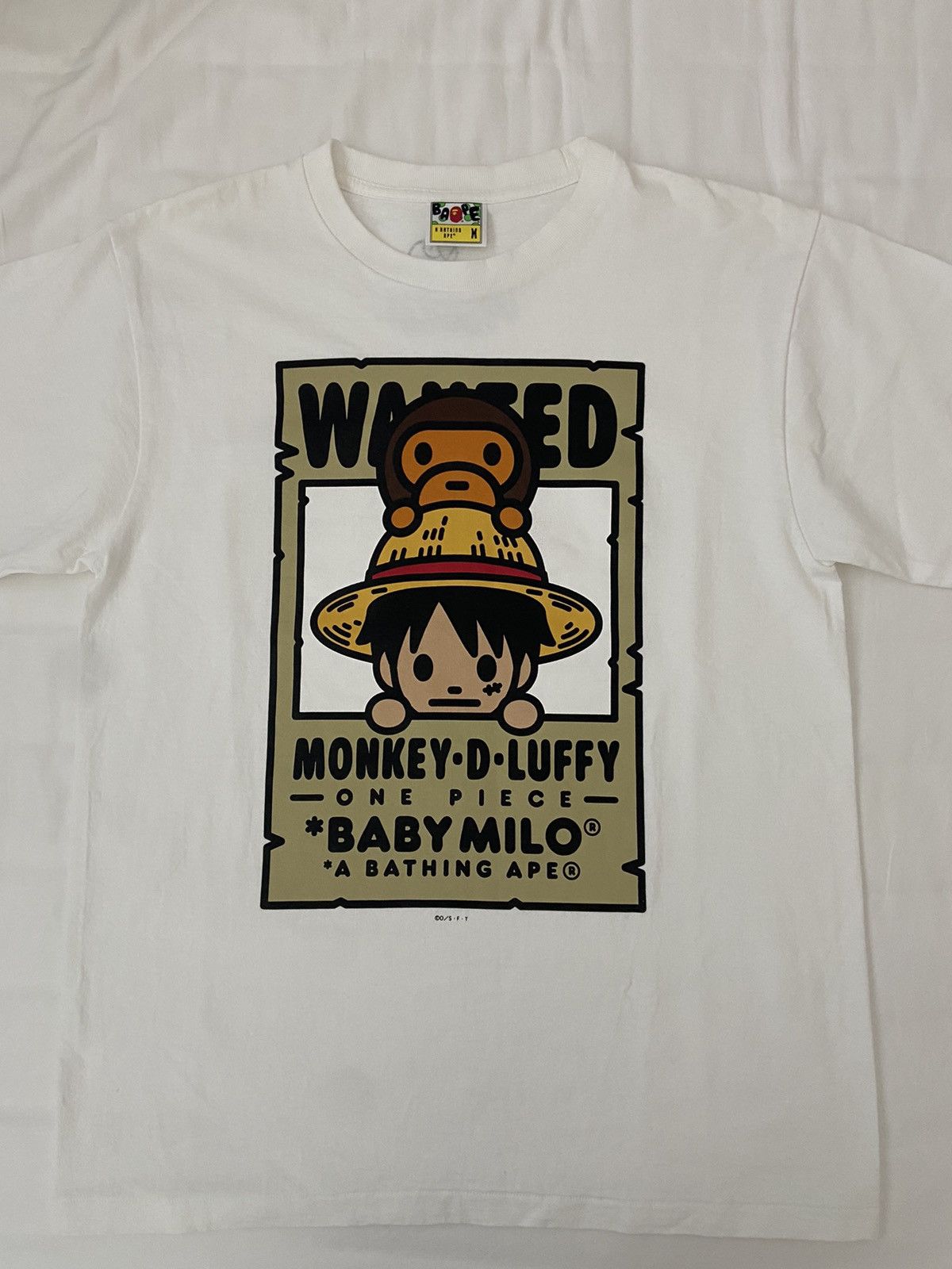 Bape Bape x One Piece Luffy Milo Wanted Tee | Grailed
