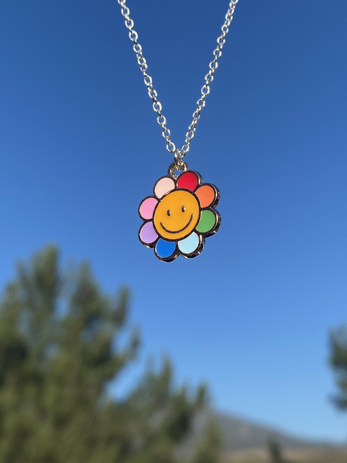 Chain × Jewelry Rainbow Flower Smiley Face Chain | Grailed