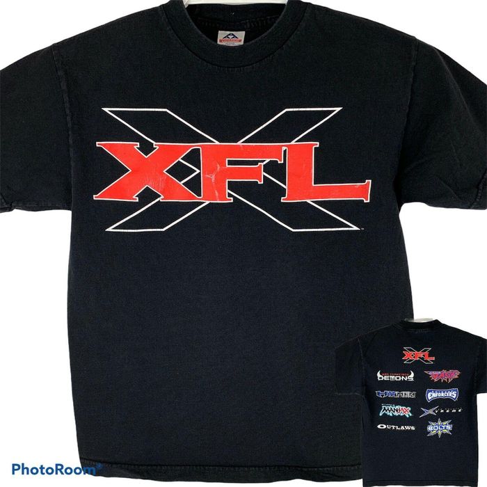 Alstyle Vintage 2001 XFL Football Medium T Shirt Vince McMahon WWF ...