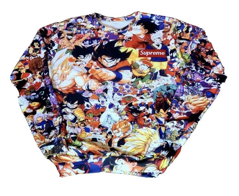 Streetwear × Vintage Dragon Ball Z all over print tee mega supreme 90’a ...