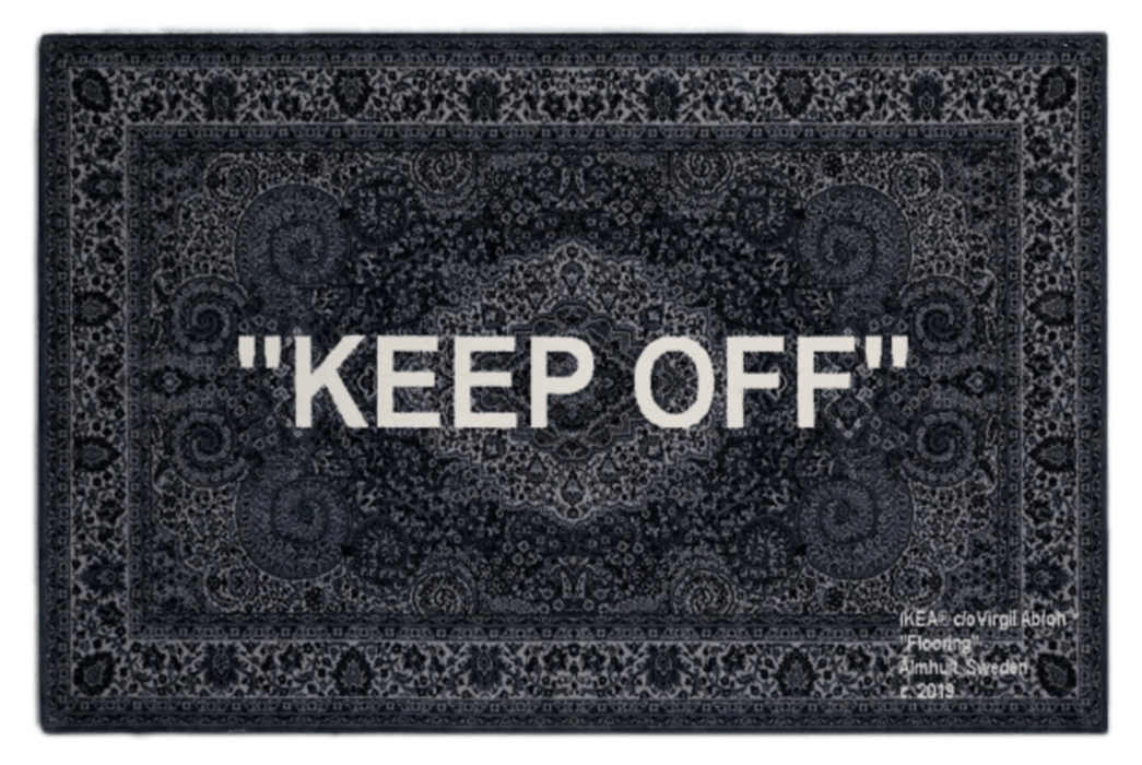 Off-White Virgil Abloh x IKEA "KEEP OFF" Rug 200x300 CM Grey/White ...