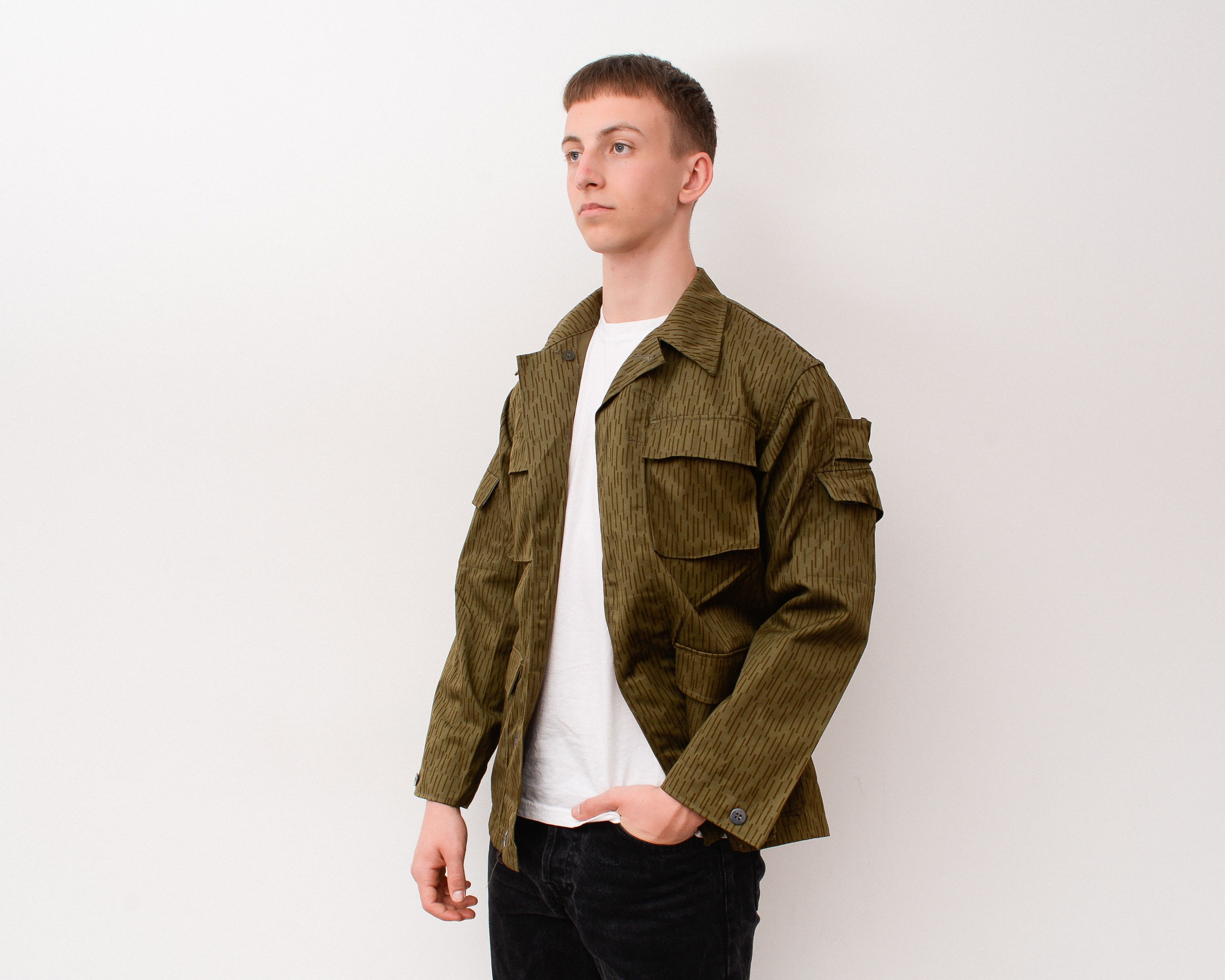 Vintage DDR East Germany Army 80's Field Jacket Military Strichtarn ...