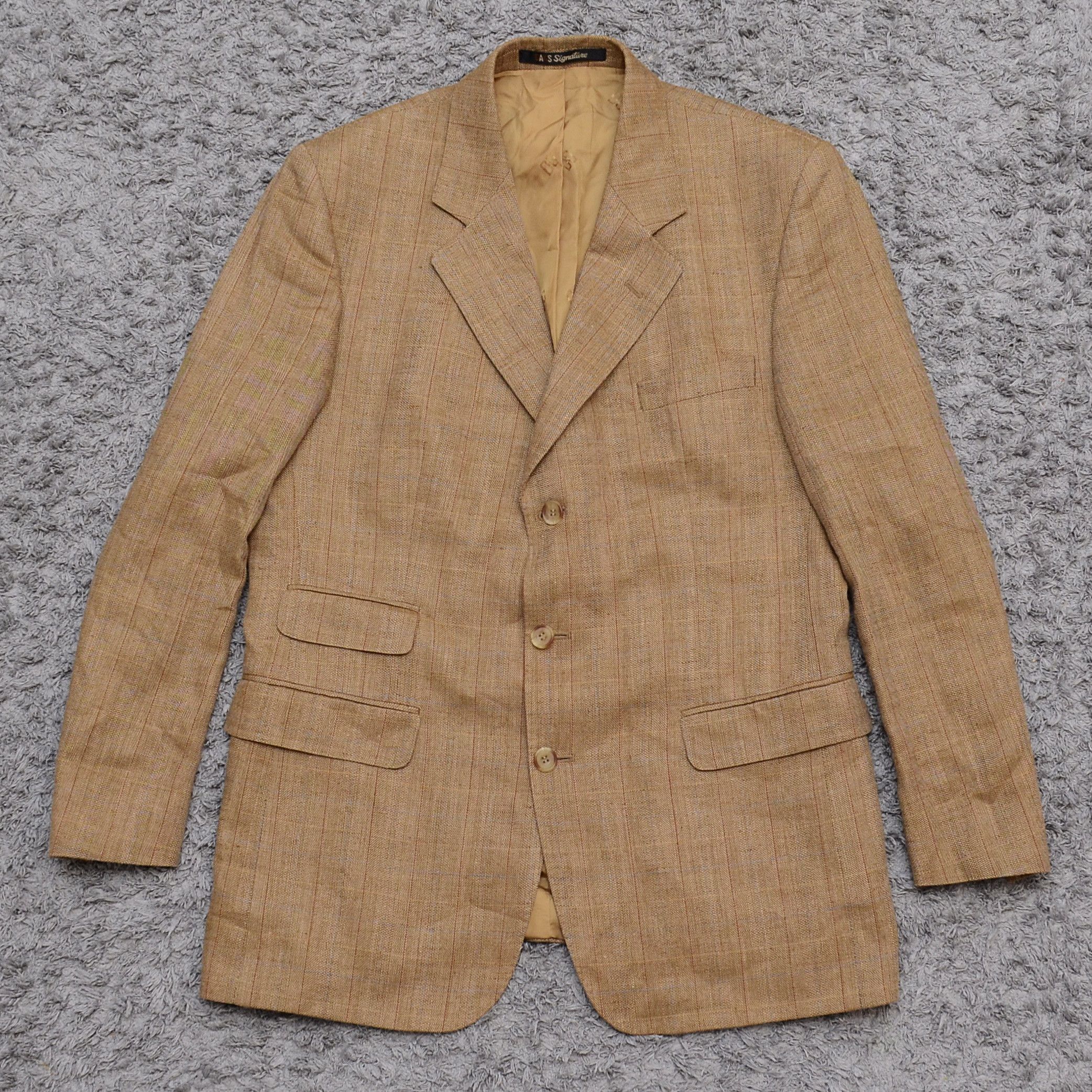 Daks London DAKS Signature Vintage Blazer Jacket Check Wool Linen Silk ...