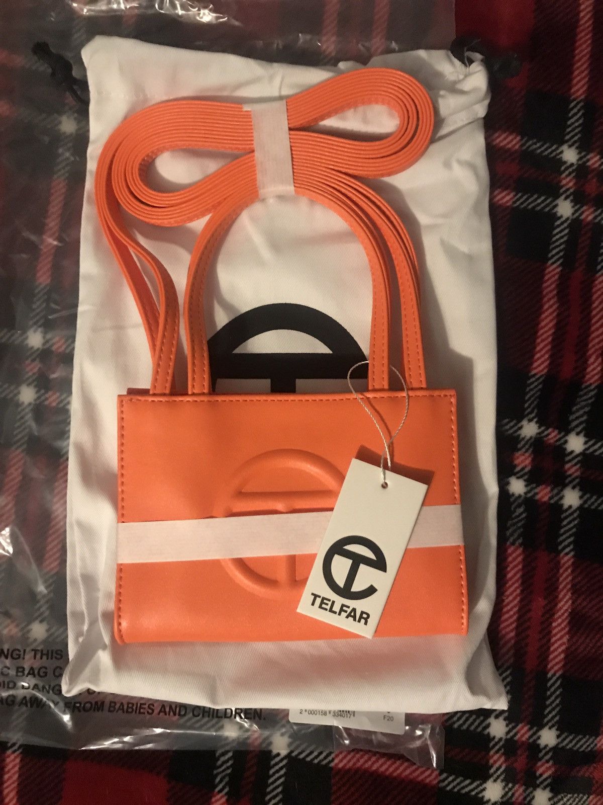 Telfar TELFAR ORANGE SMALL SHOPPING BAG | Grailed