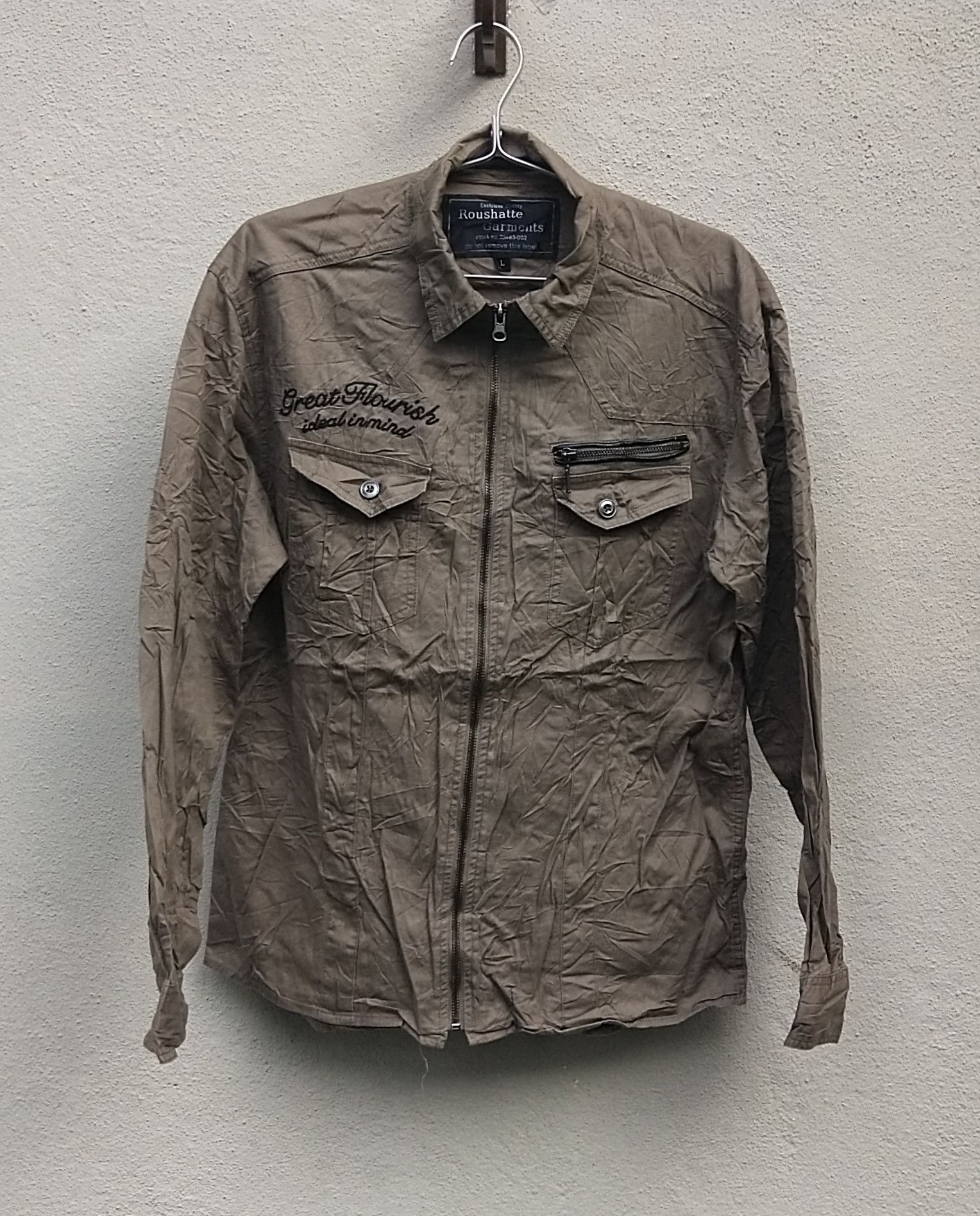 Japanese Brand × Vintage Vintage Roushatte Garment Zipper Up Light Jacket | Grailed