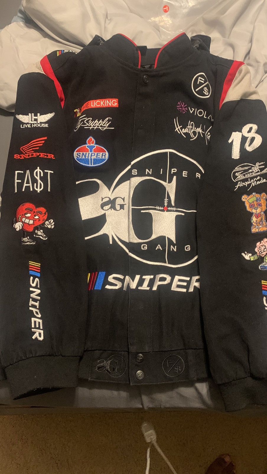 Sniper Gang Sniper Gang Varsity Racing Jacket | Grailed