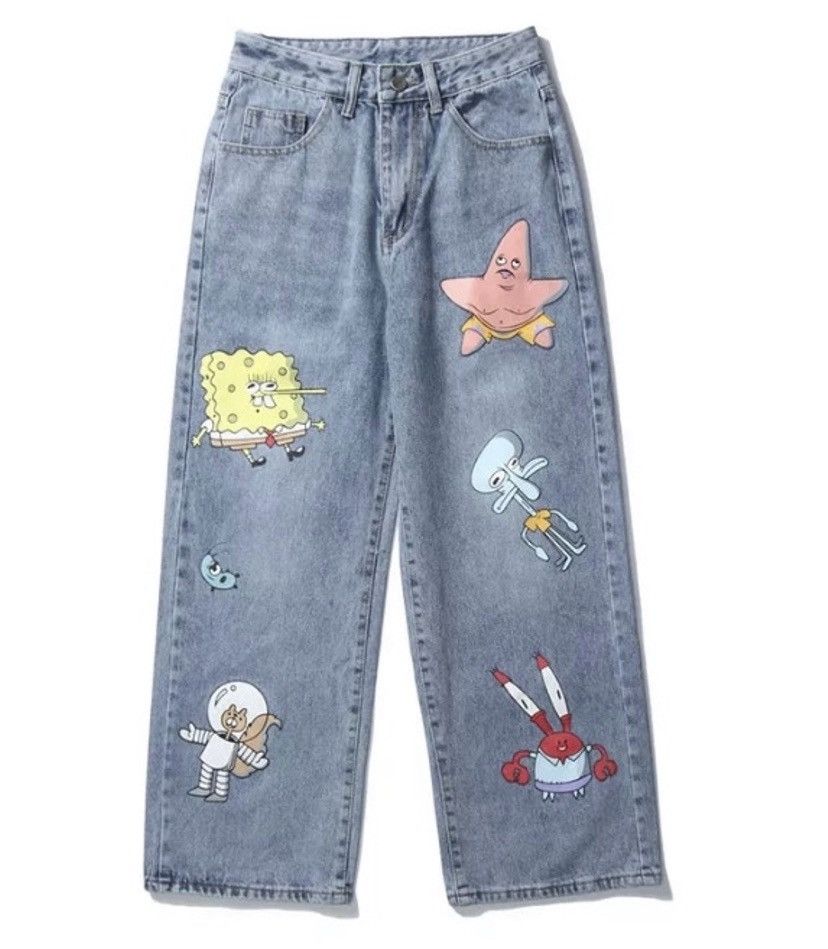 Vintage Spongebob Squarepants Denim Jeans | Grailed