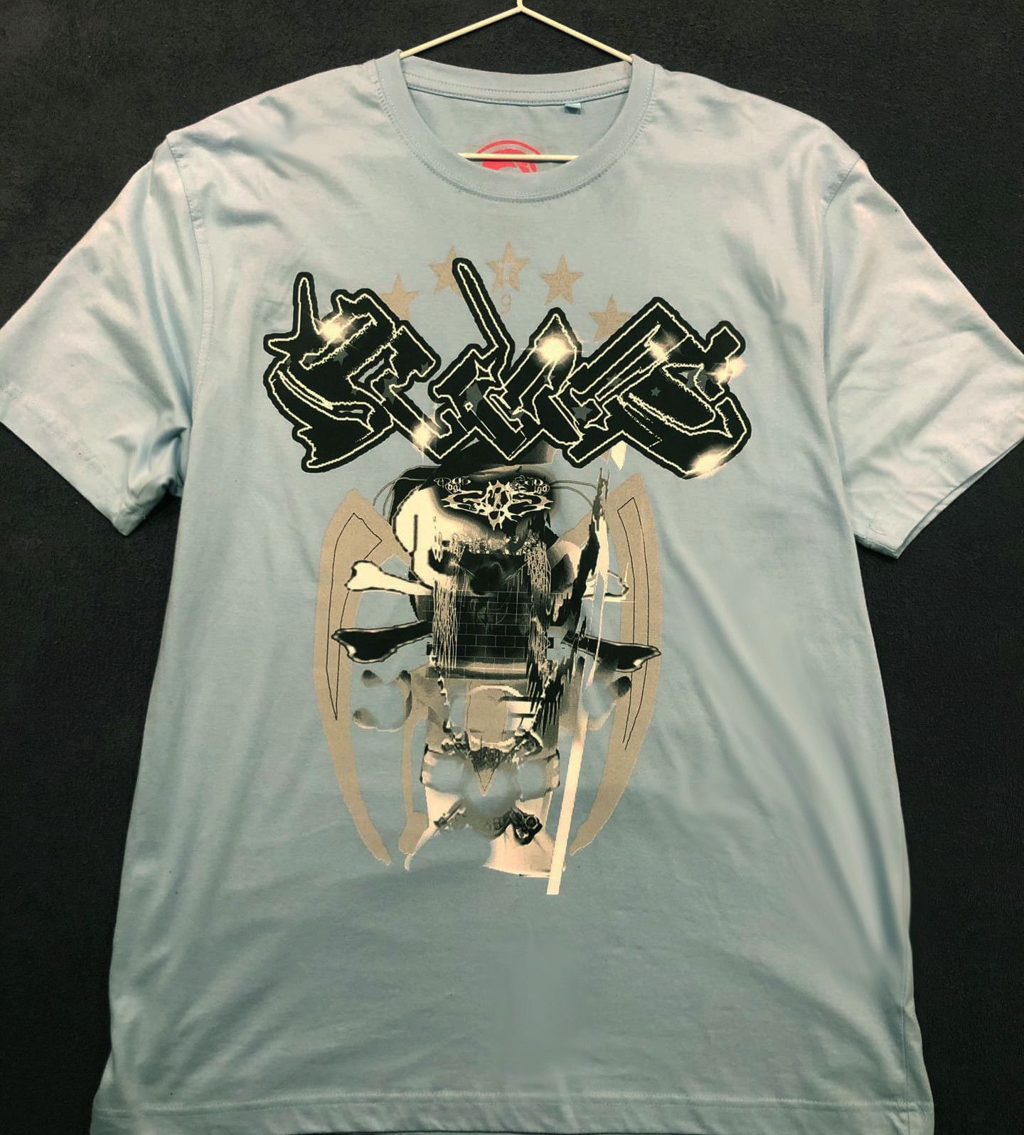 Drain Gang × Sad Boys × Sad Boys Sbe Merch Bladee RL Virus Tee Blue ...