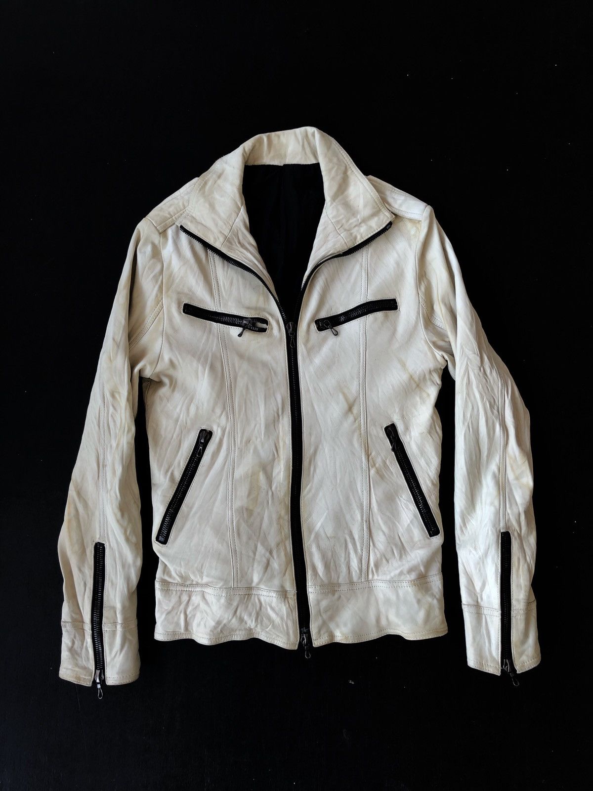 Leather Jacket × Shellac NEED GONE Shellac 🇯🇵 Riri 🐑 Leather Biker Jacket Julius 7 | Grailed