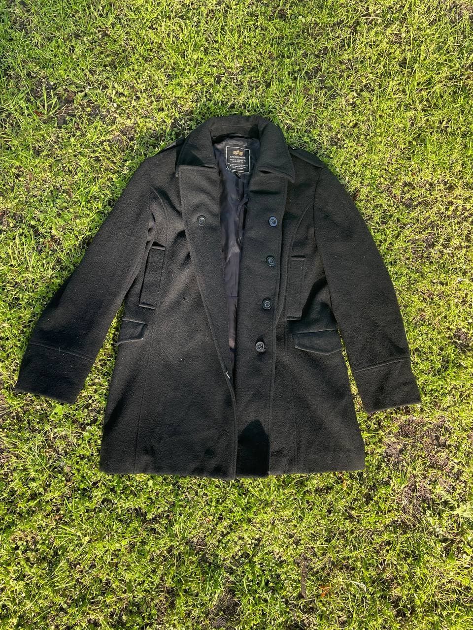 Alpha Industries × Vintage Alpha industries pea coat rare Heavy Coat ...