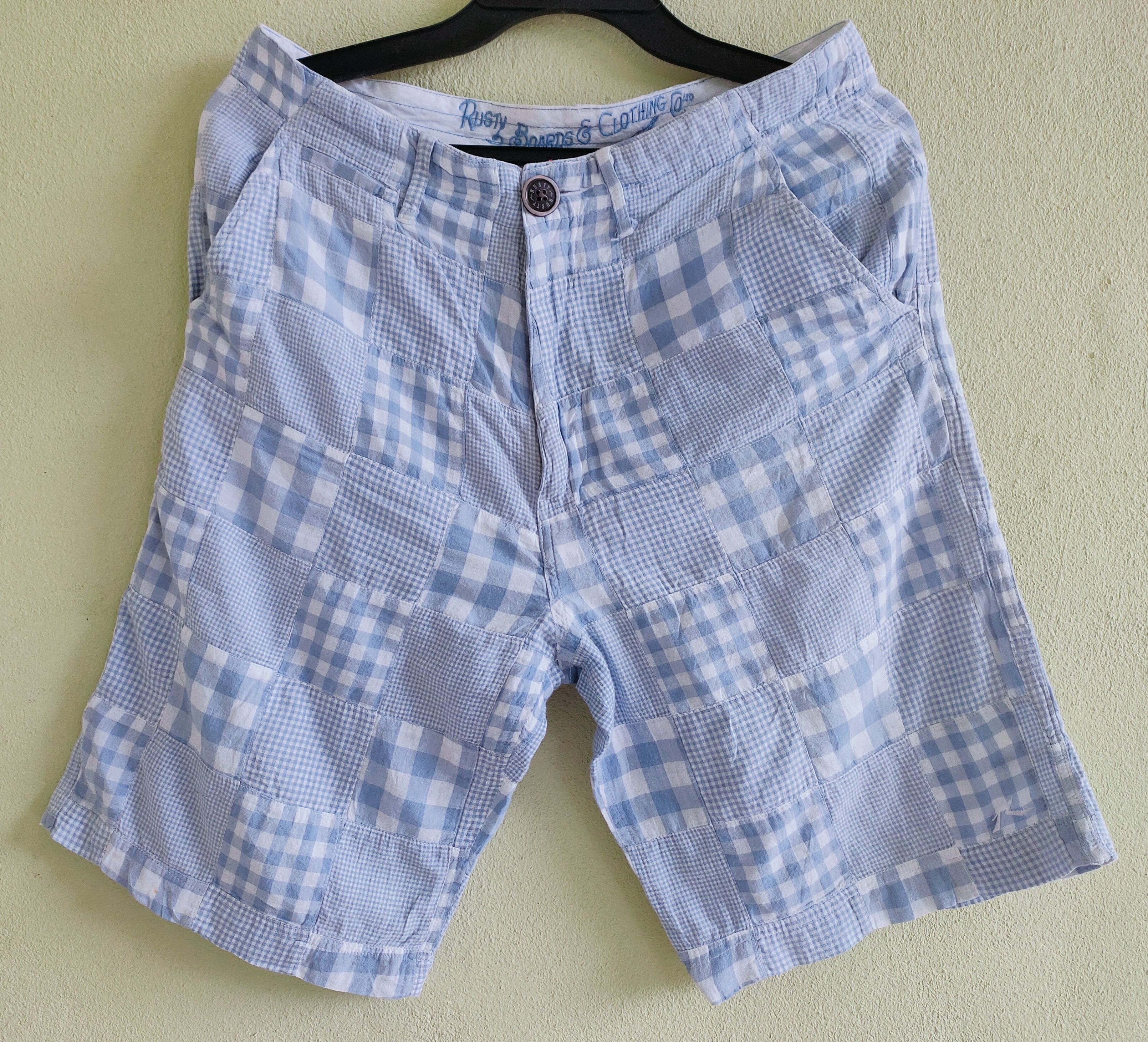 Rusty RUSTY patchwork short pants | Grailed