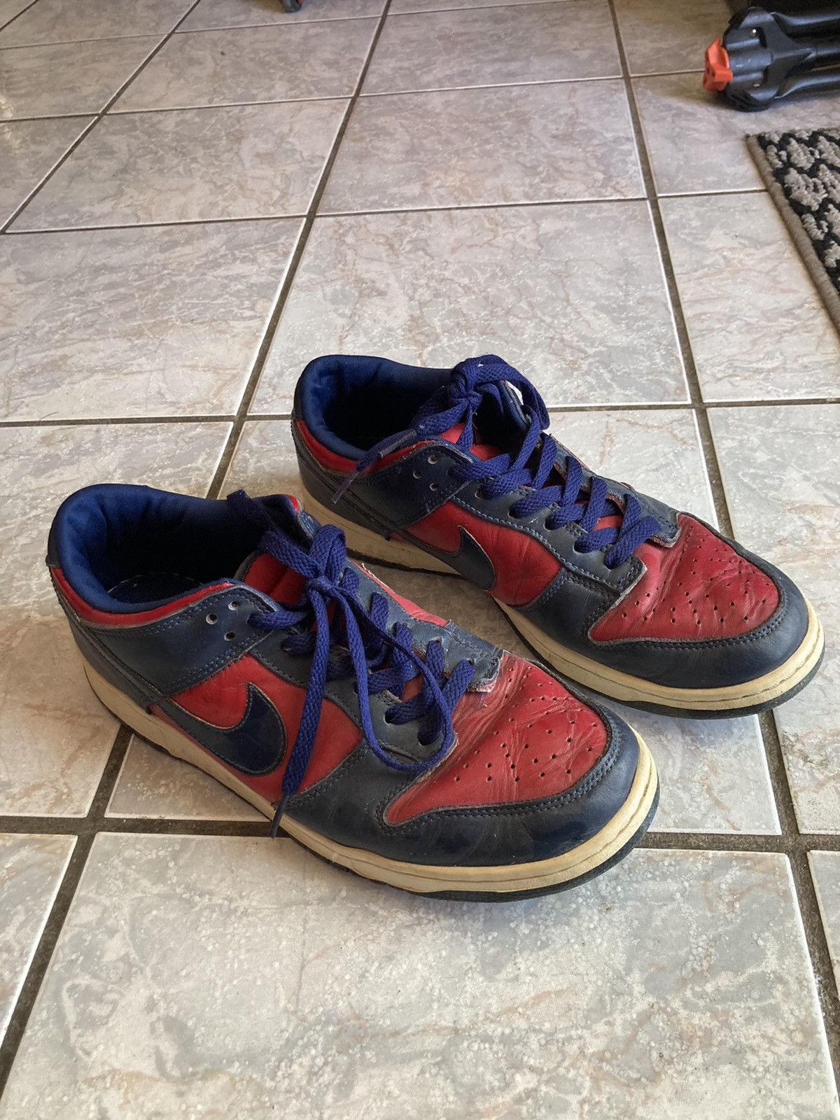 Nike Nike Dunk Low Varsity Red | Midnight Navy-White | Grailed