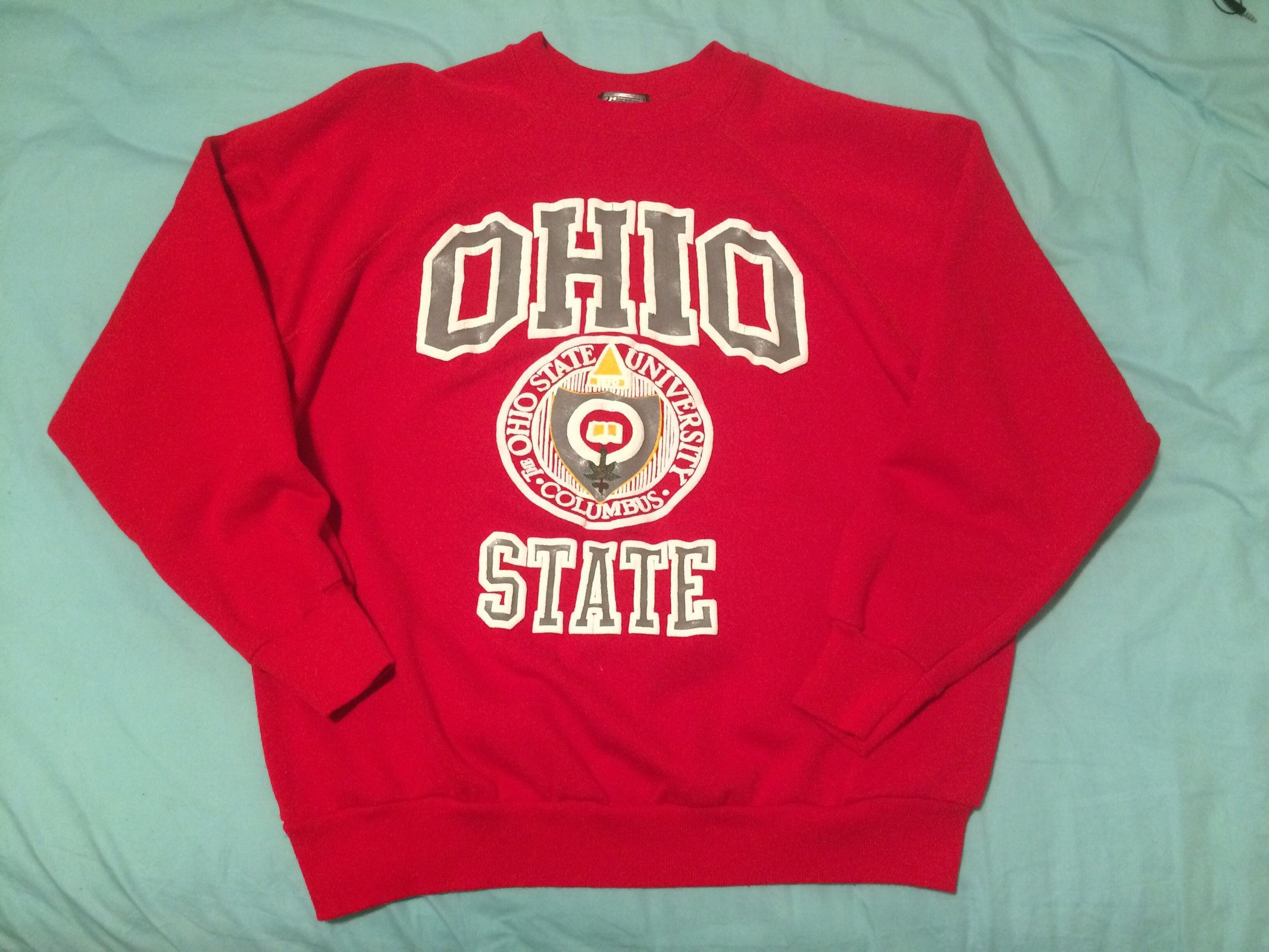 Vintage Red Ohio State University OSU Crewneck Sweater | Grailed