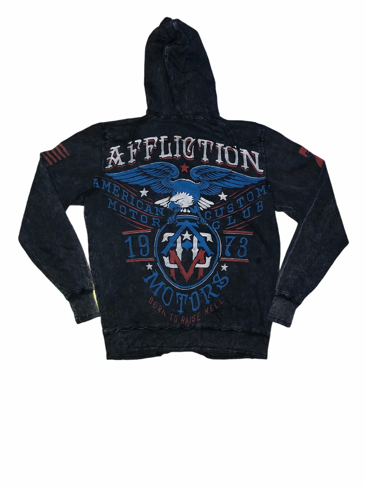 Affliction × Vintage RARE affliction USA zip up hoodie | Grailed
