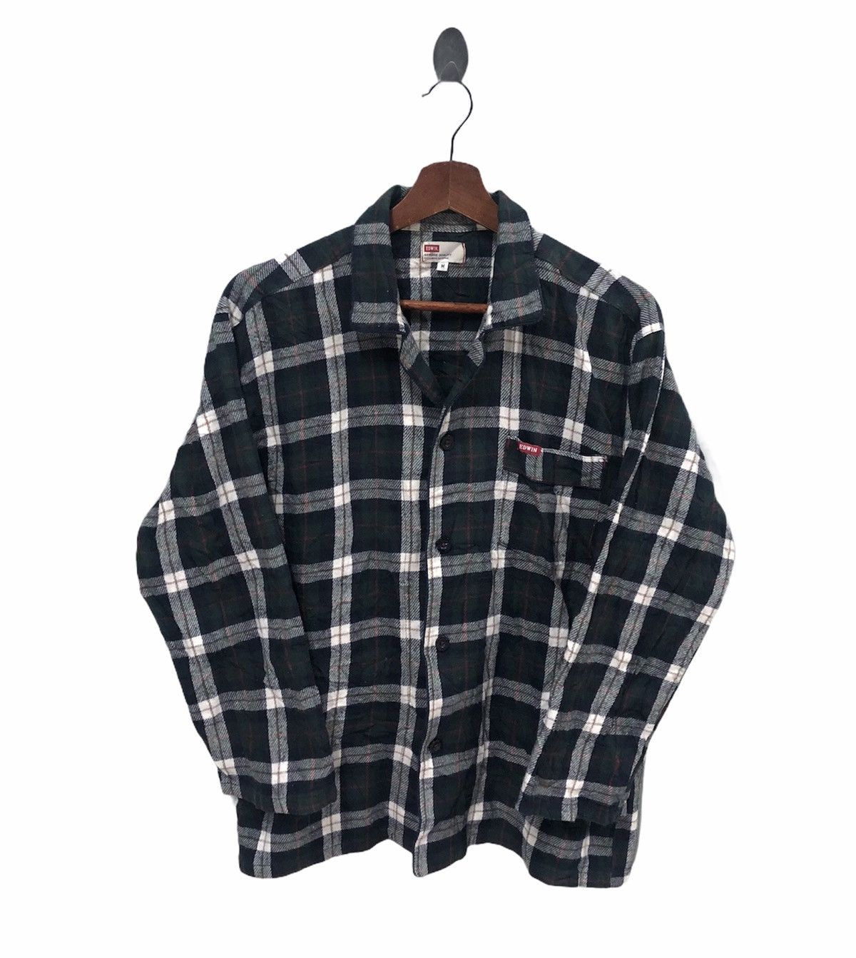 Edwin Vintage EDWIN Checkered Design Flannel Shirt | Grailed