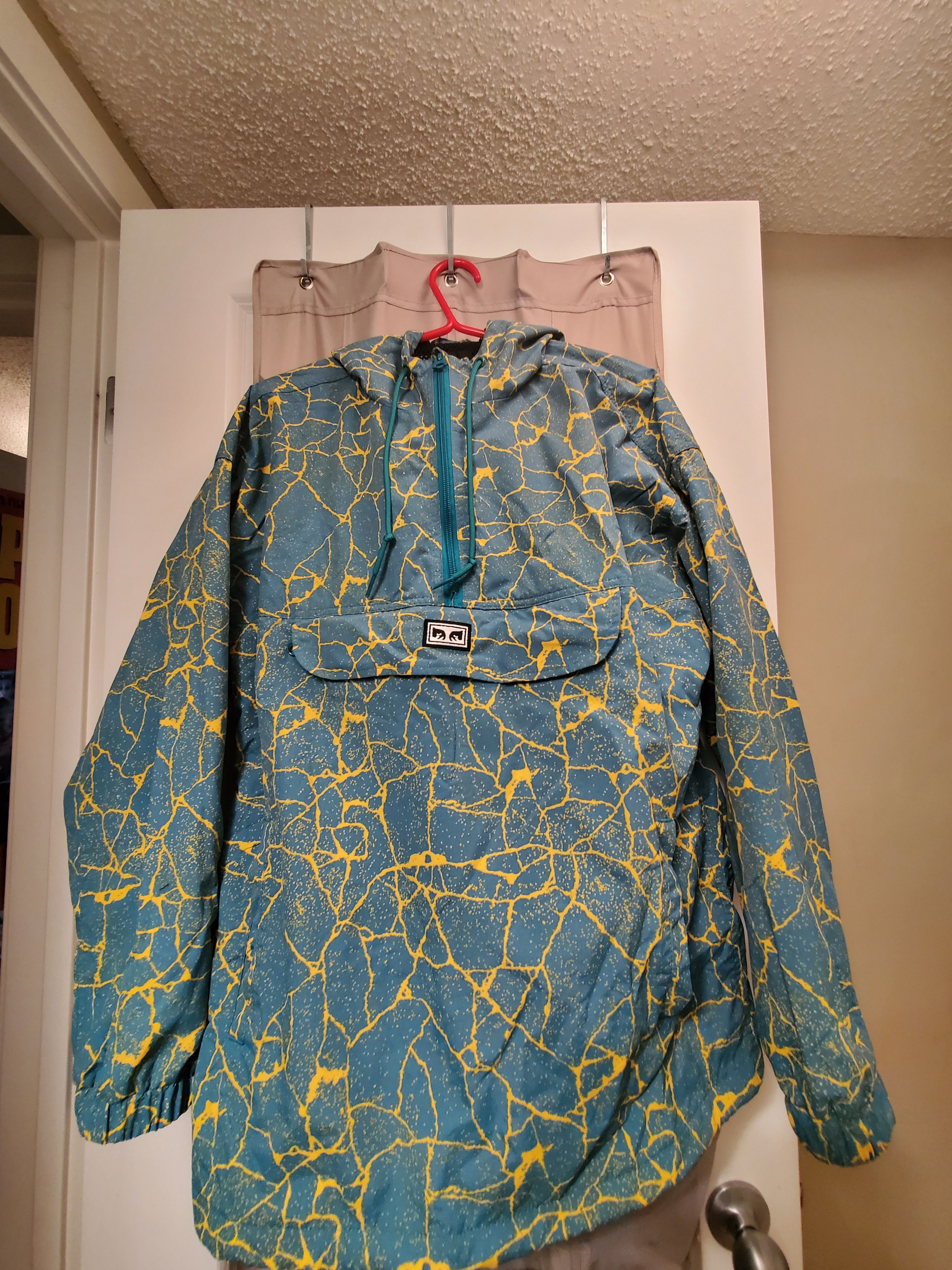 Obey Obey Green Lightning Rain Jacket/Windbreaker | Grailed