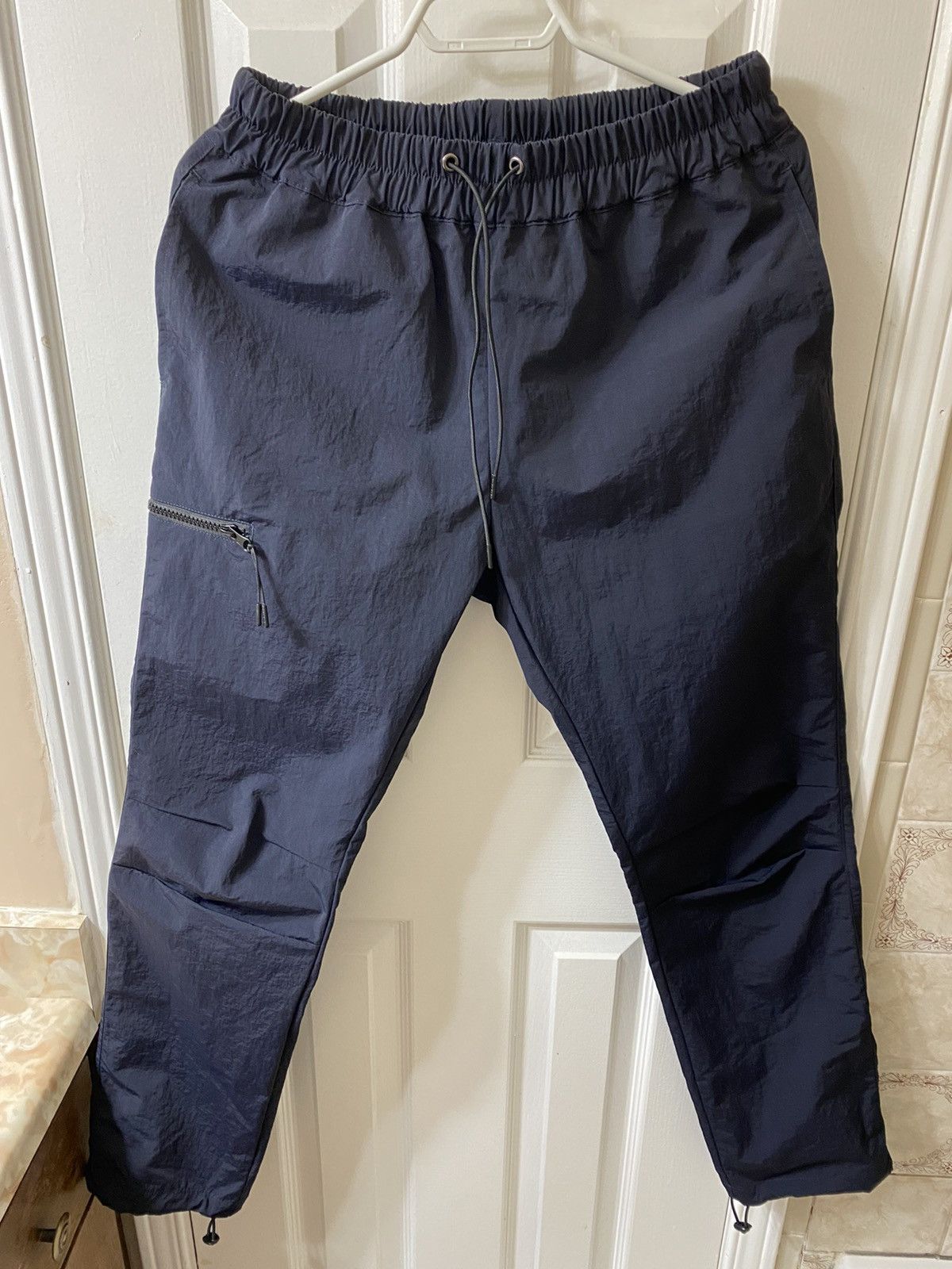 Richie Le Collection Richie Le Collection Corded Nylon Pants - Navy ...