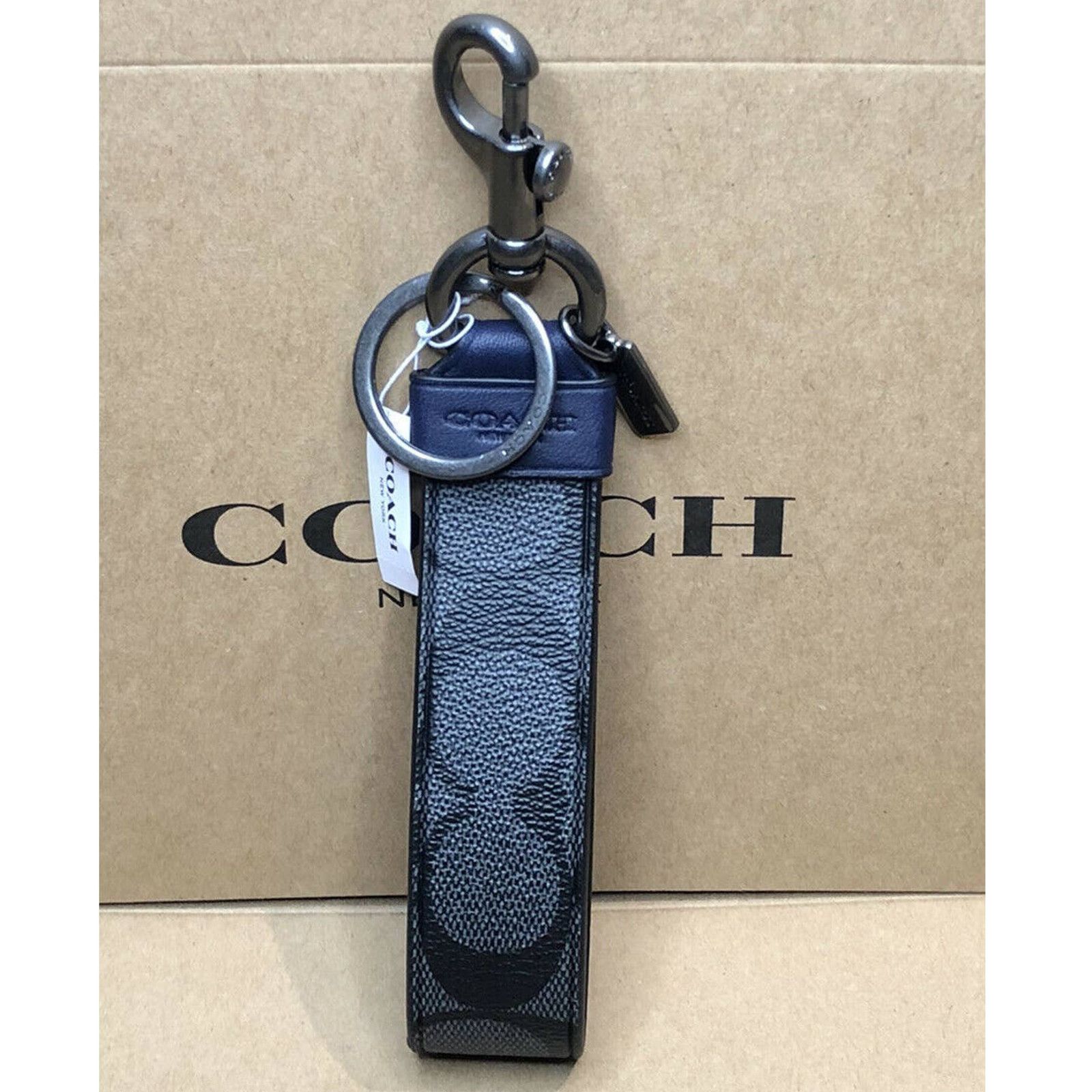 Coach Coach Signature Coated Canvas & Leather CC Lg Loop Key | Grailed