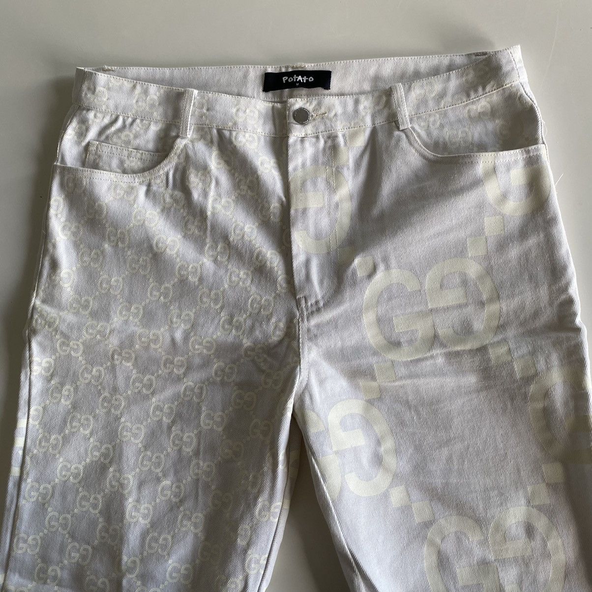 Imran Potato Imran Potato Gucci Monogram White Denim | Grailed