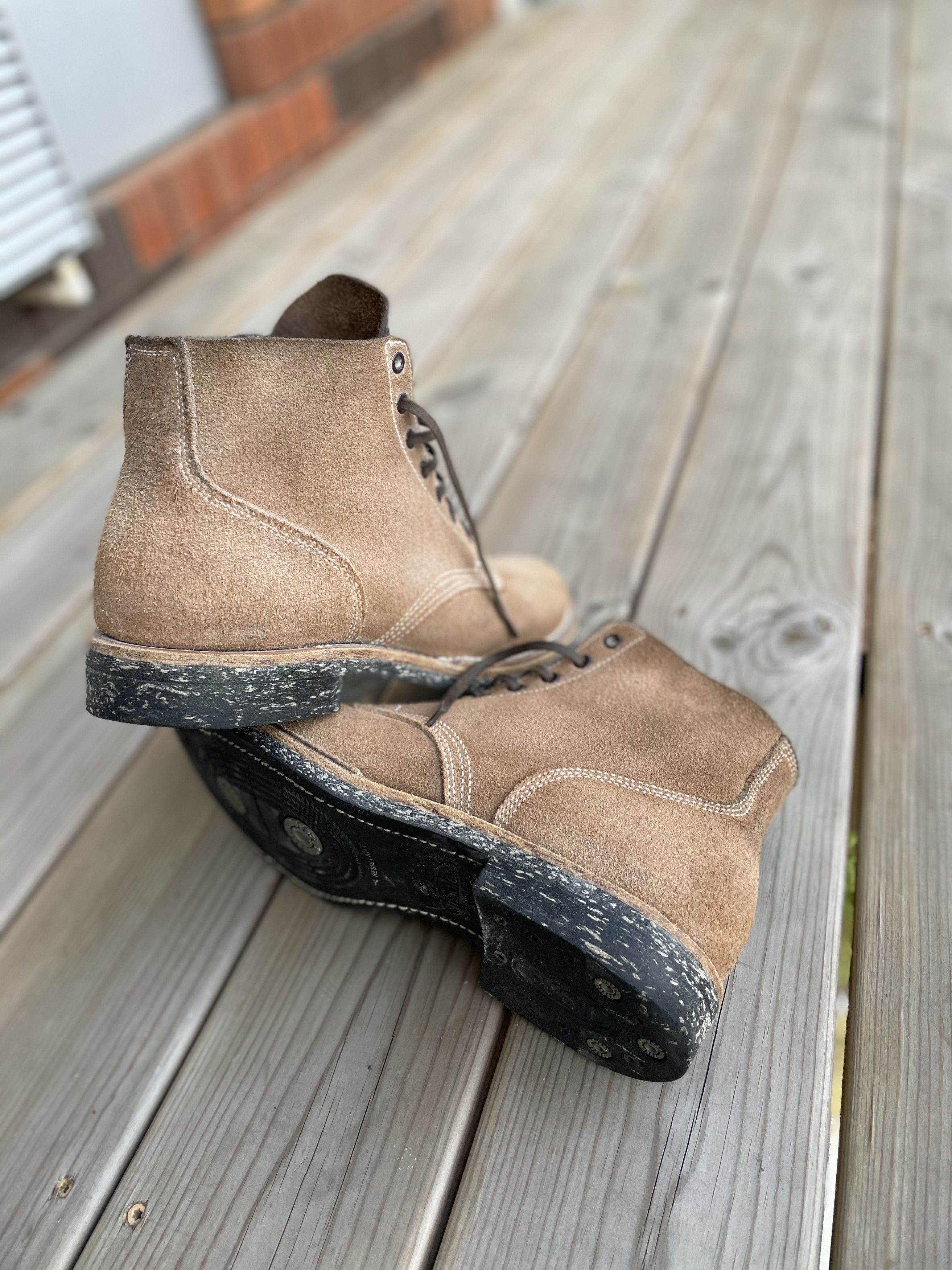 Viberg Boondocker Service Boot: Natural Chromexcel Rough Out | Grailed
