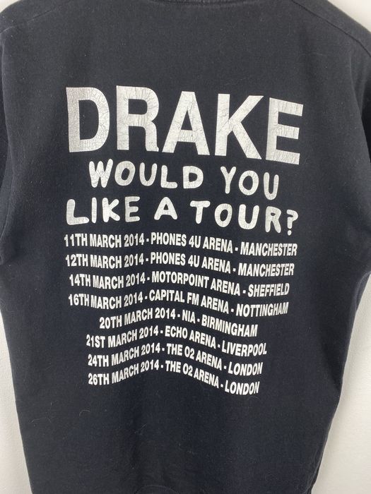 Drake Drake Would You Like A Tour 2014 Tour Tee Merch Size L | Grailed