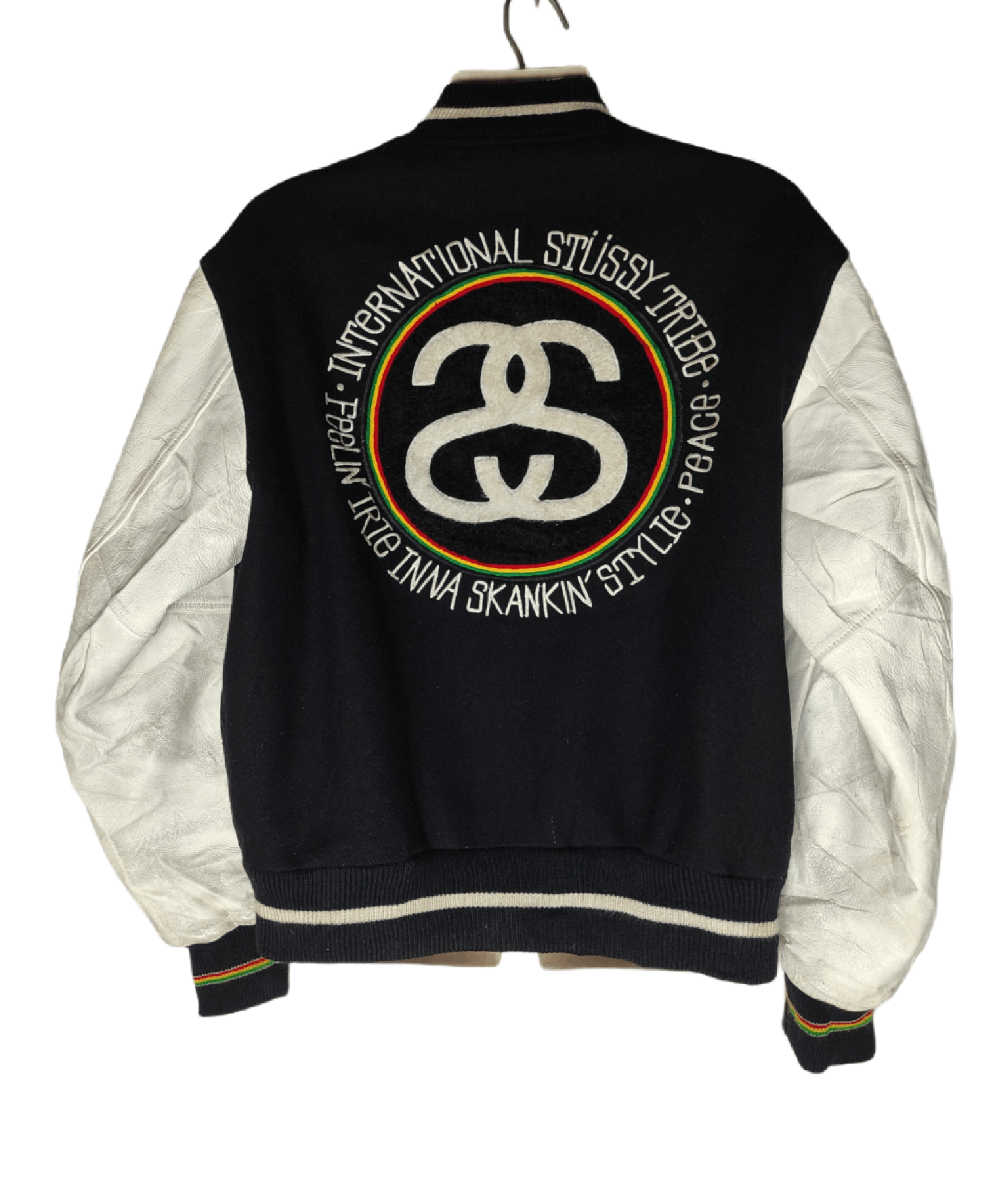 Vintage Vintage Stussy USA Rasta Varsity Jacket Wool | Grailed