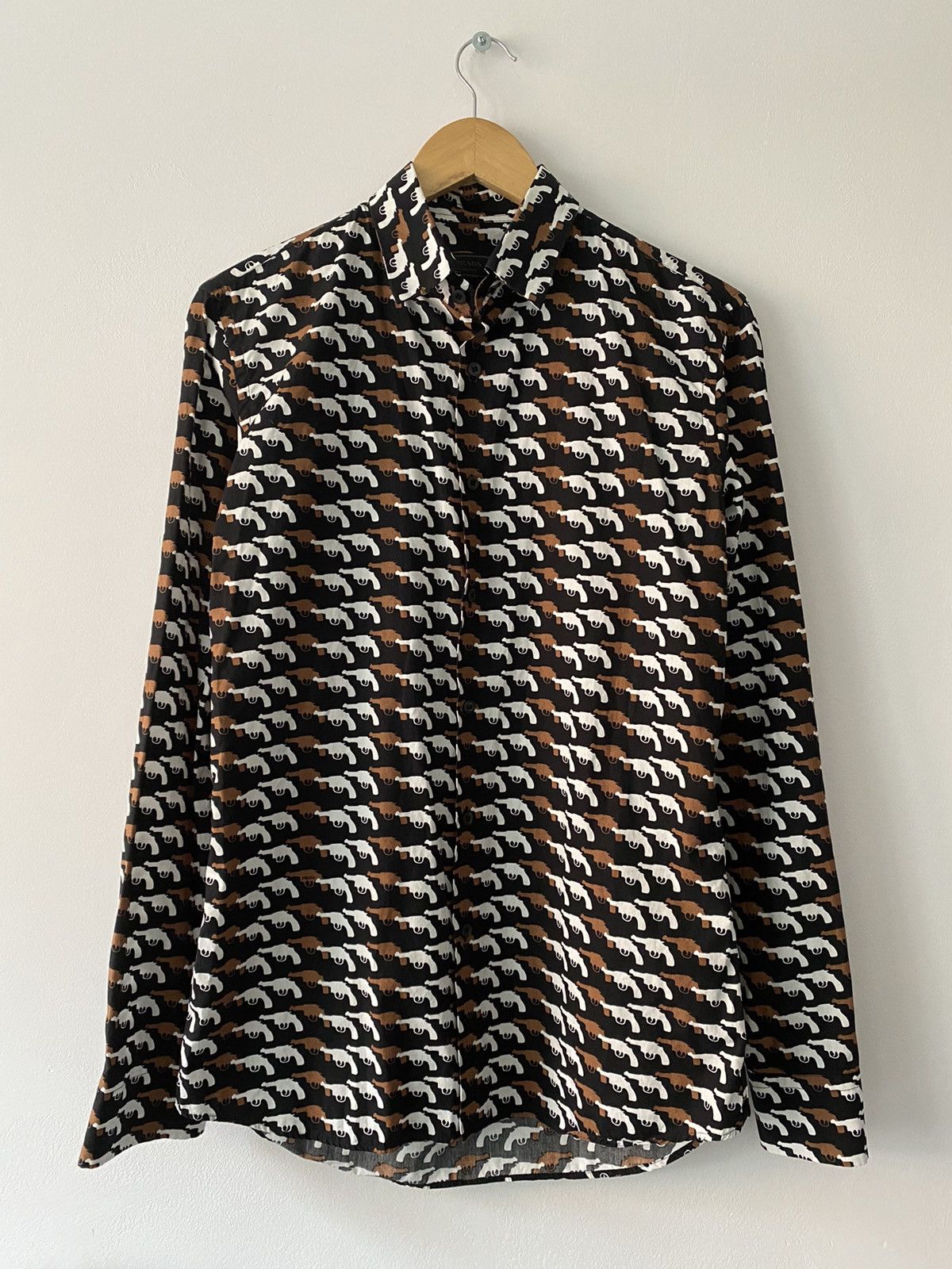 Prada Prada Mainline FW12 Gun Print Shirt | Grailed