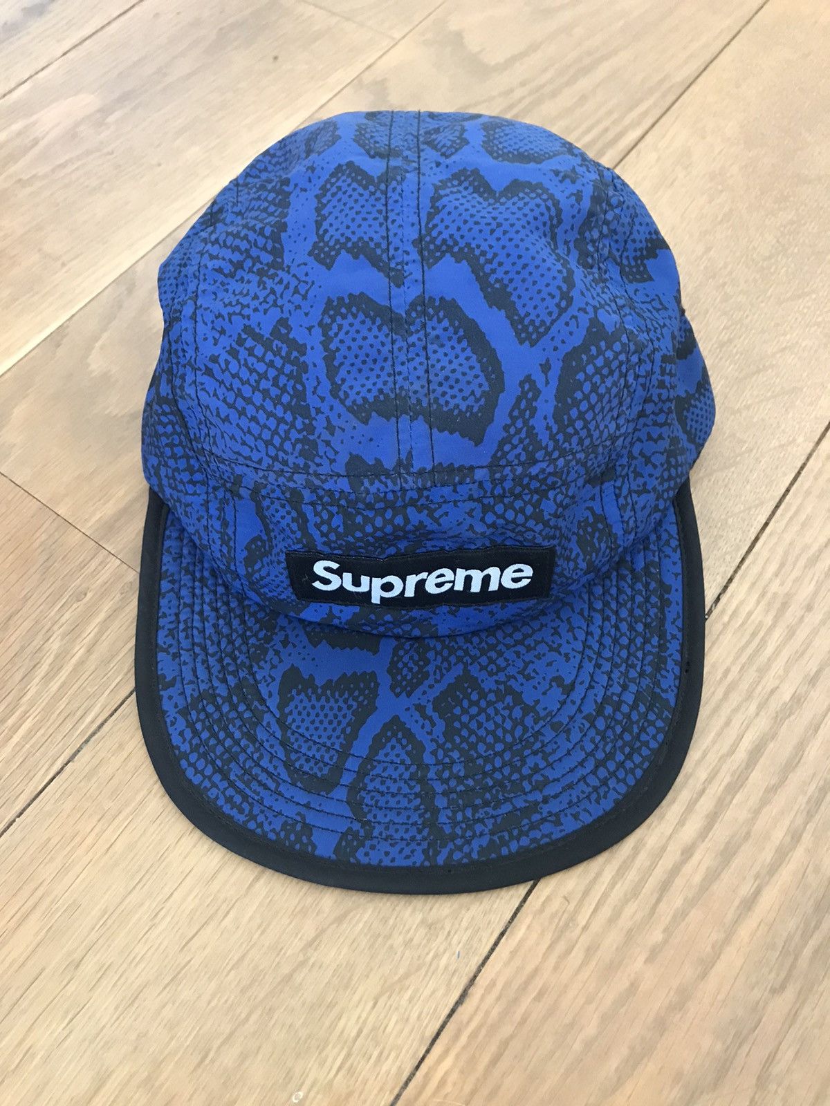 Supreme Blue Snakeskin Camp Cap | Grailed