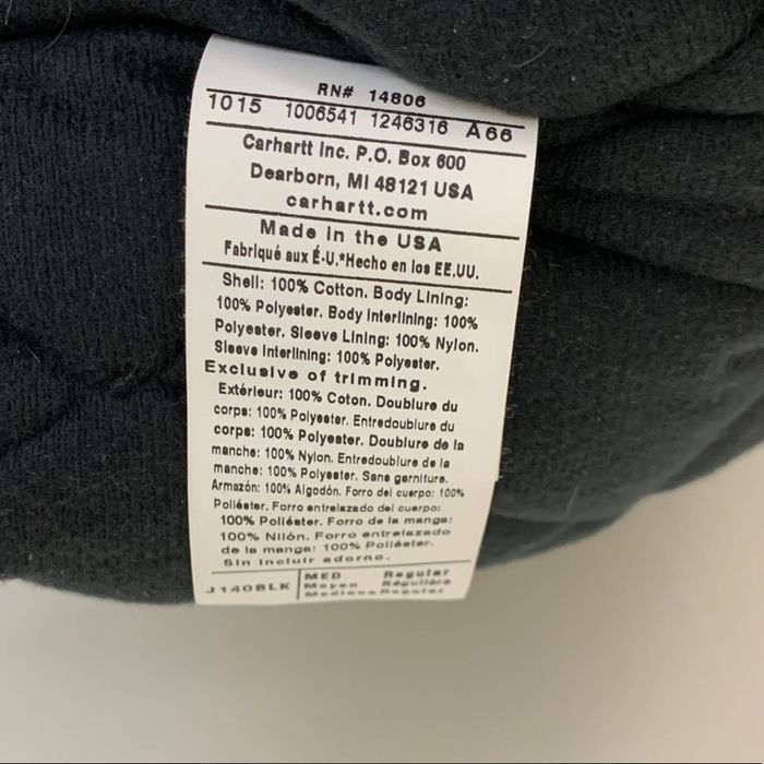 Carhartt Vintage Carhartt UFCW Union Labor Black Jacket | Grailed