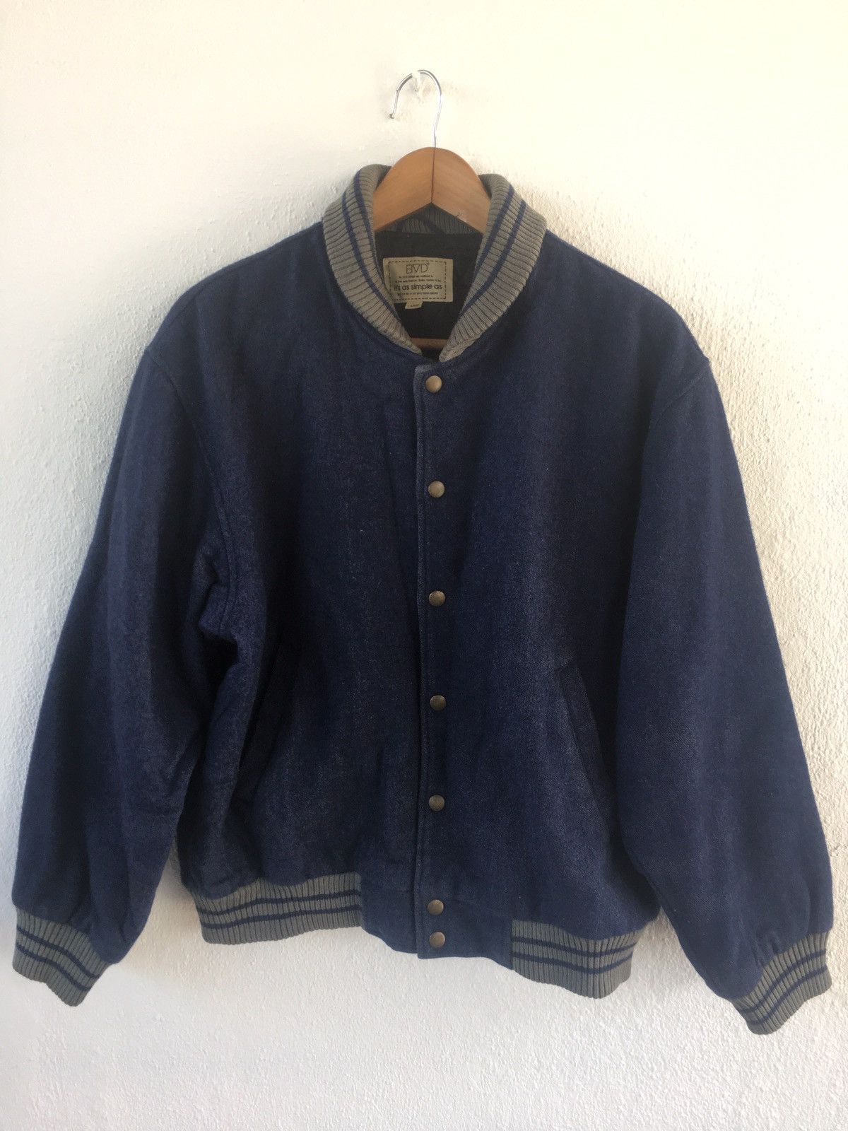 Japanese Brand × Varsity Jacket × Vintage Vintage BVD wool varsity ...