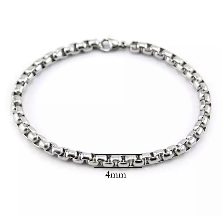 Chain × Cuban Link Chain × Jewelry 4mm width Block Chain Bracelet | Grailed