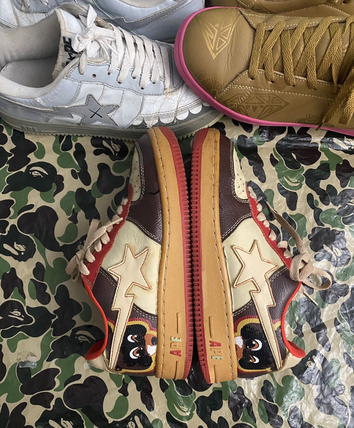 Bape Bape x Kanye West College Drop out Bapestas | Grailed
