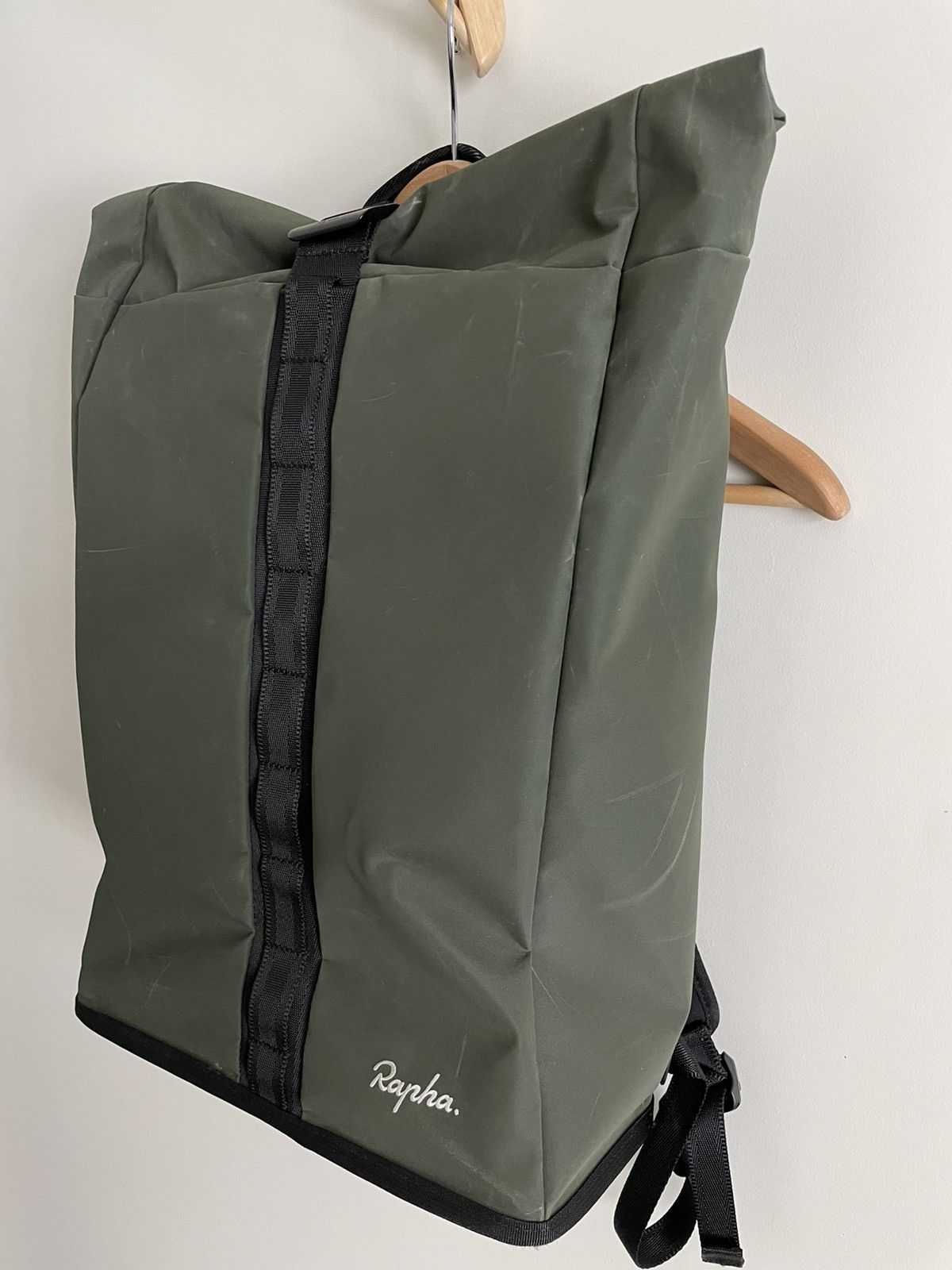 Rapha Dark Green Biking Roll Top Backpack | Grailed